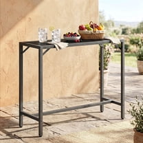 TLSUNNY Outdoor Bar Table, 63" Patio Counter Height Table, High Top ...
