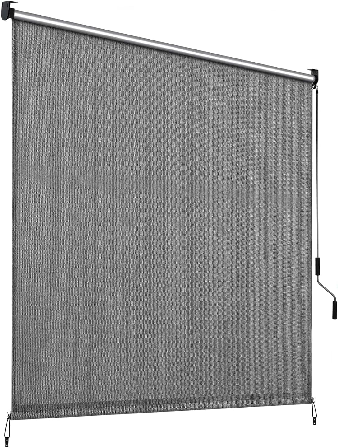 TLSUNNY Outdoor Roller Shade 8' W x 8' H - HDPE Sun Shade Cloth ...
