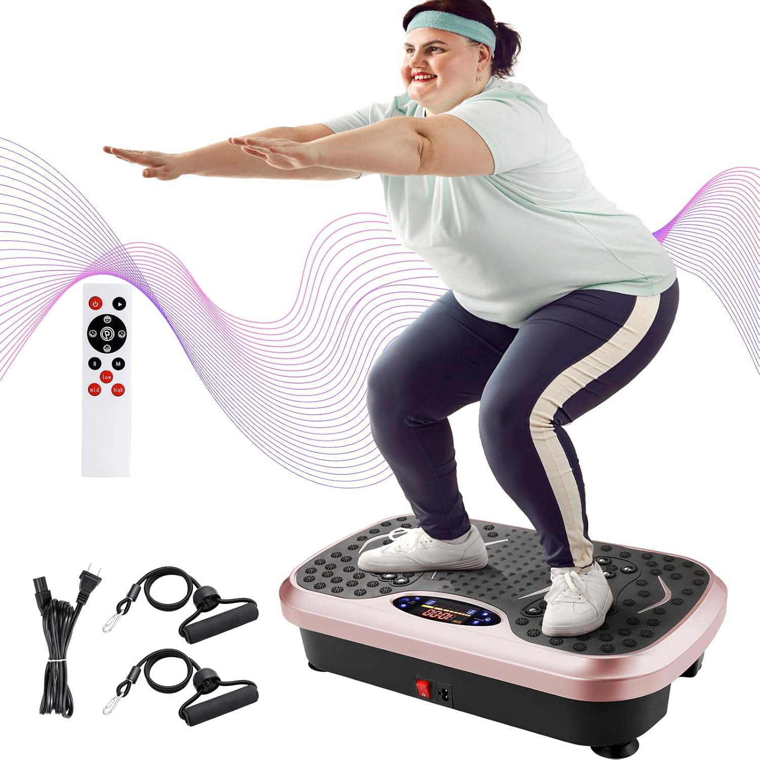 TLSUNNY Vibration Plate,3D Shake Board,Power Workout Platform,Full Body Shaping,Weight-Loss ...