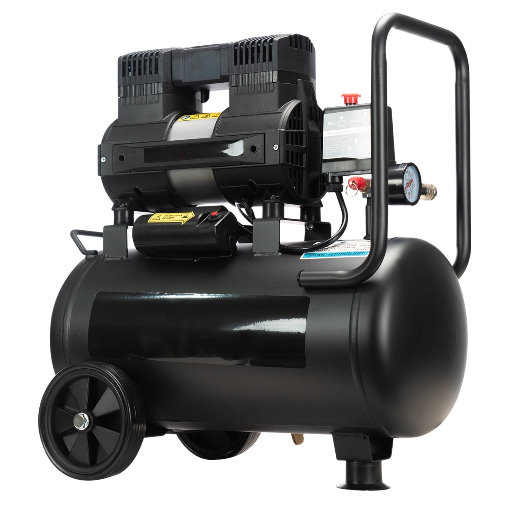 TLSols Air Compressor, 6.3 Gallon, 1.0 HP Oil Free, Max 116 PSI, 60dB ...