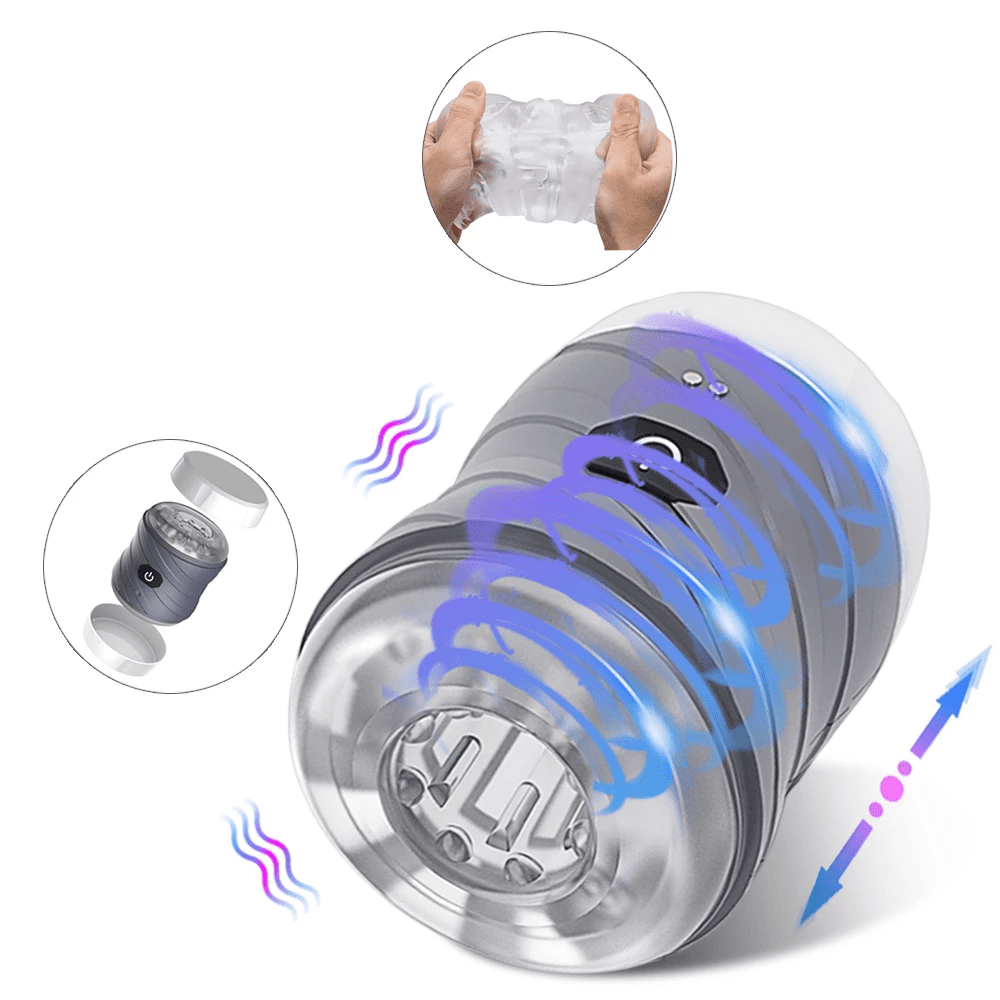 TLUDA 7 Modes Automatic Male Masturbator Cup Stroker Vibrator Sex Toys ...