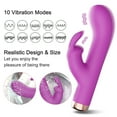 TLUDA G-Spot Rabbit Vibrator with 10 Powerful Vibration Modes, Clitoral Stimulator Sex Toys for ...