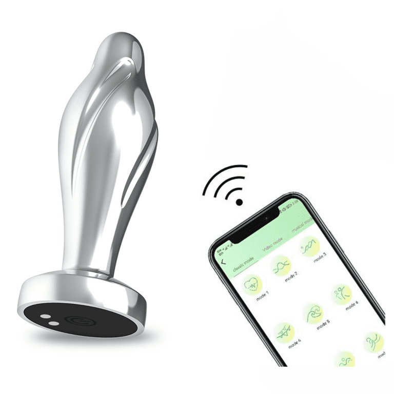 TLUDA Rechargeable Vibrating Butt Plug with APP Remote,Stainless Steel ...