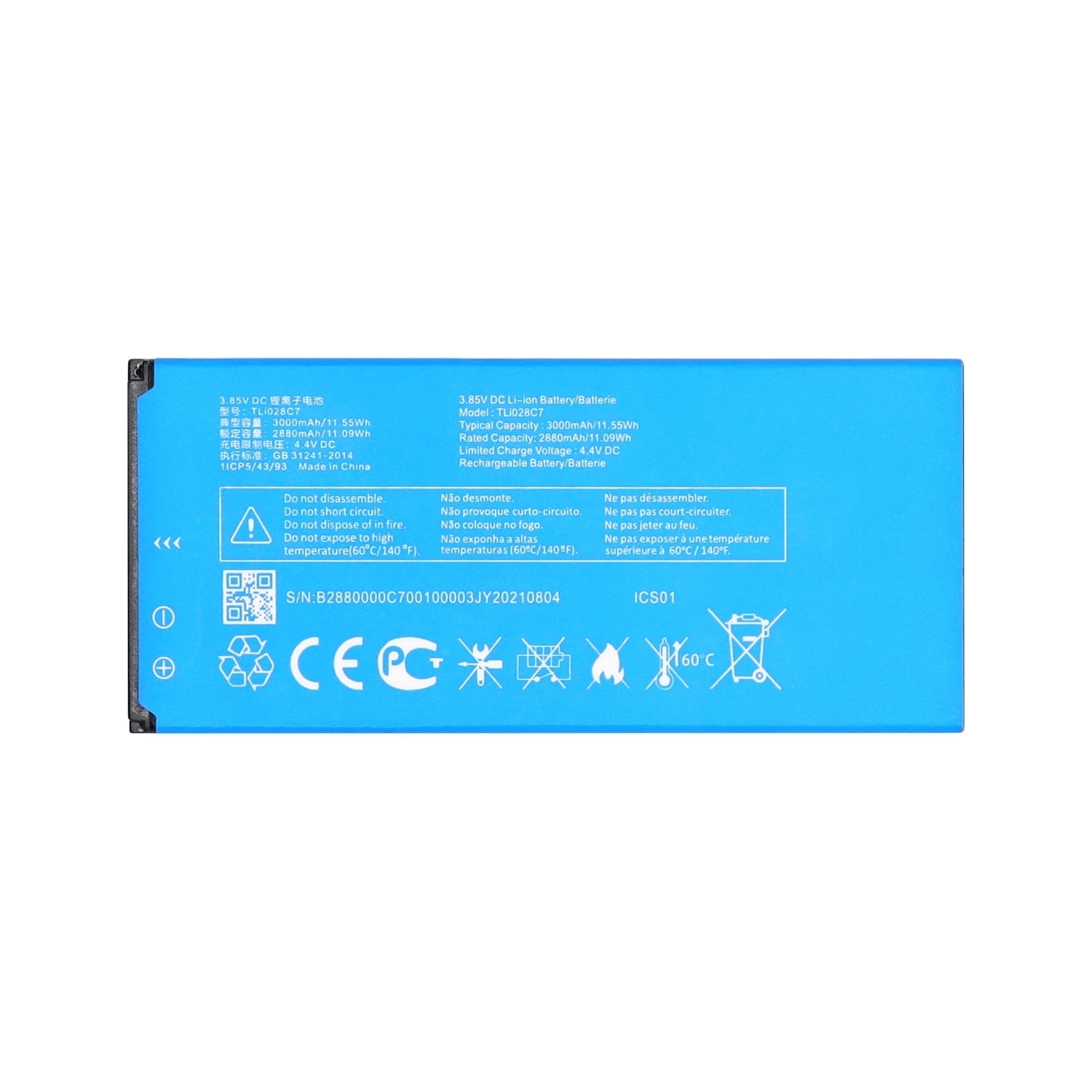 Alcatel TLi028C1 3000mAh 3.85V Replacement Battery for Cricket Alcatel ...