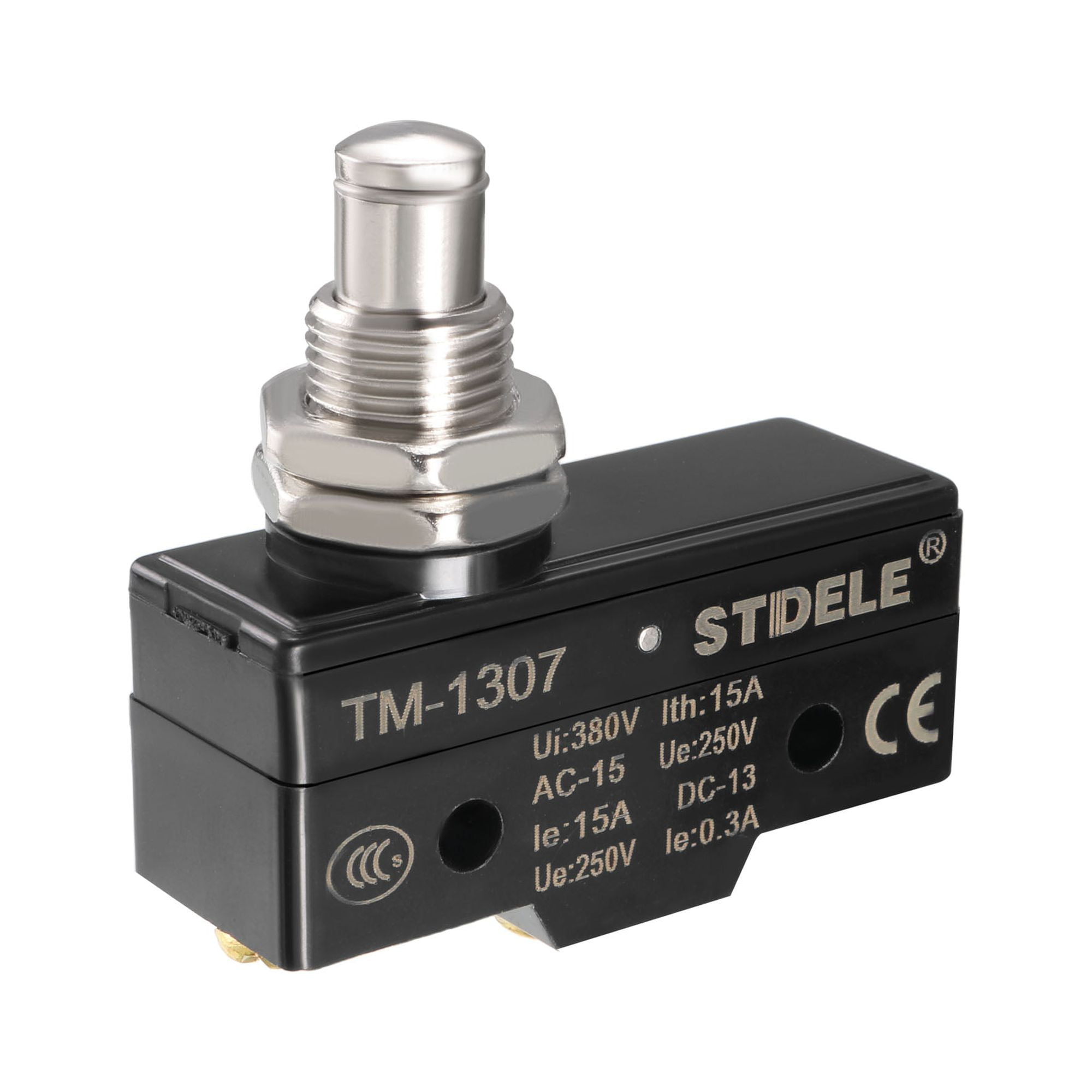 TM-1307 SPDT 1NO+1NC Panel Mount Snap Button Type Micro Limit Switch - Walmart.com