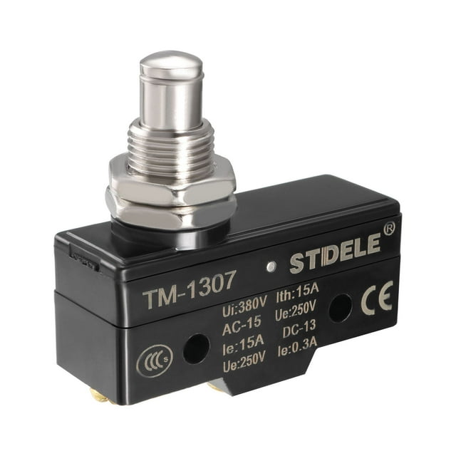 TM-1307 SPDT 1NO+1NC Panel Mount Snap Button Type Micro Limit Switch - Walmart.com