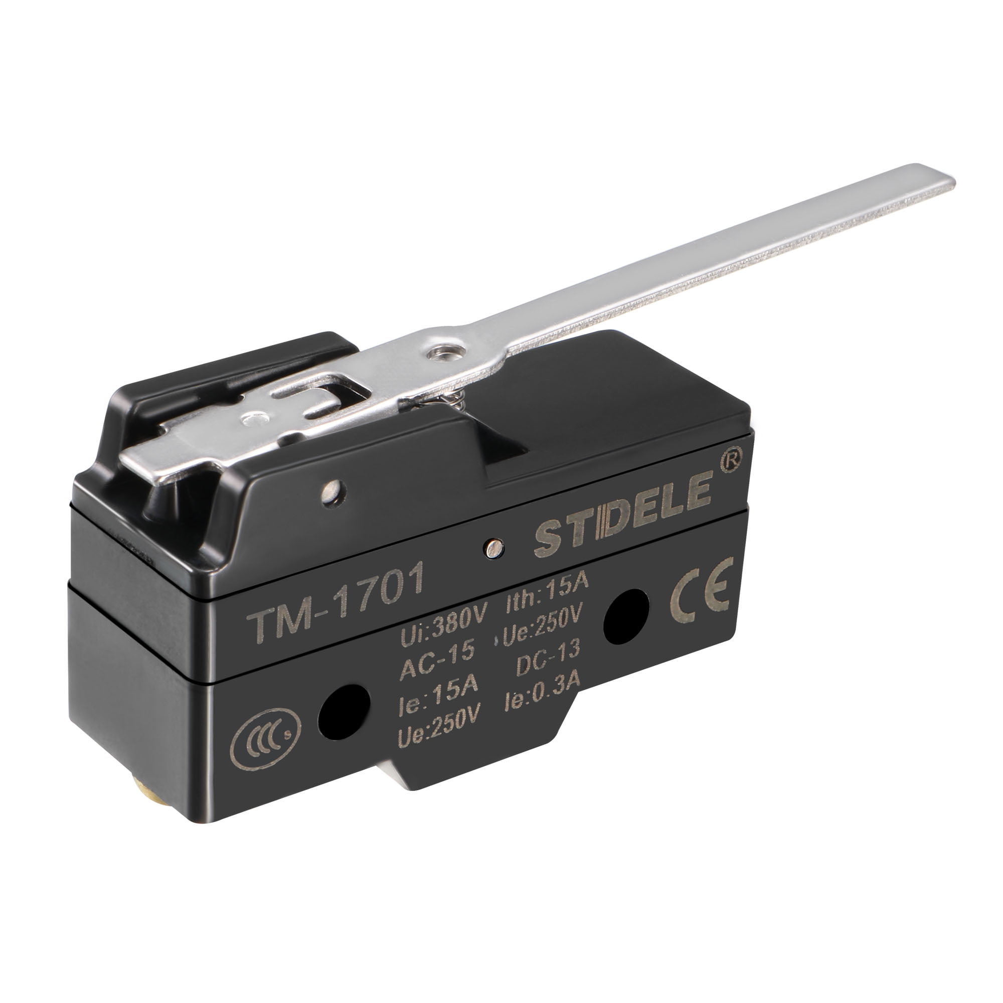 TM-1701 SPDT 1NO+1NC Long Hinge Lever Type Micro Switch Screw Terminals - Walmart.com
