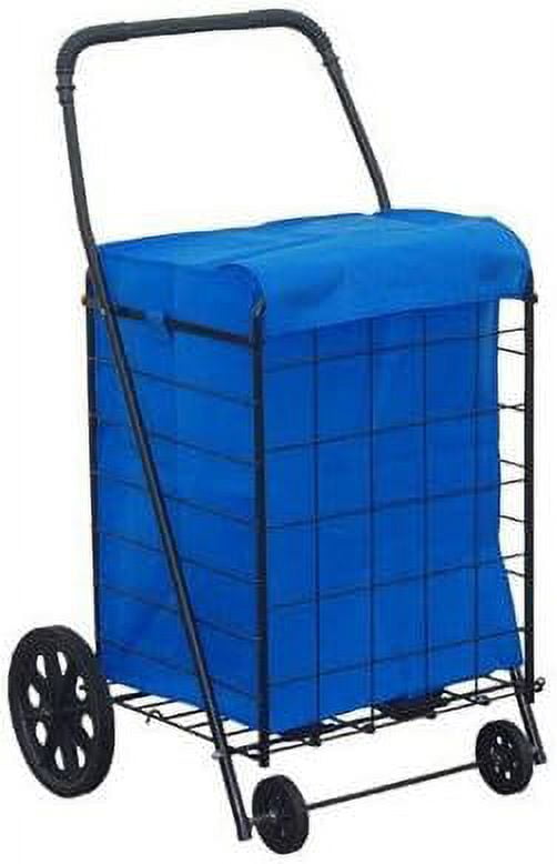 TM Folding Shopping CART Liner Insert with Top Cover in Blue Color ...