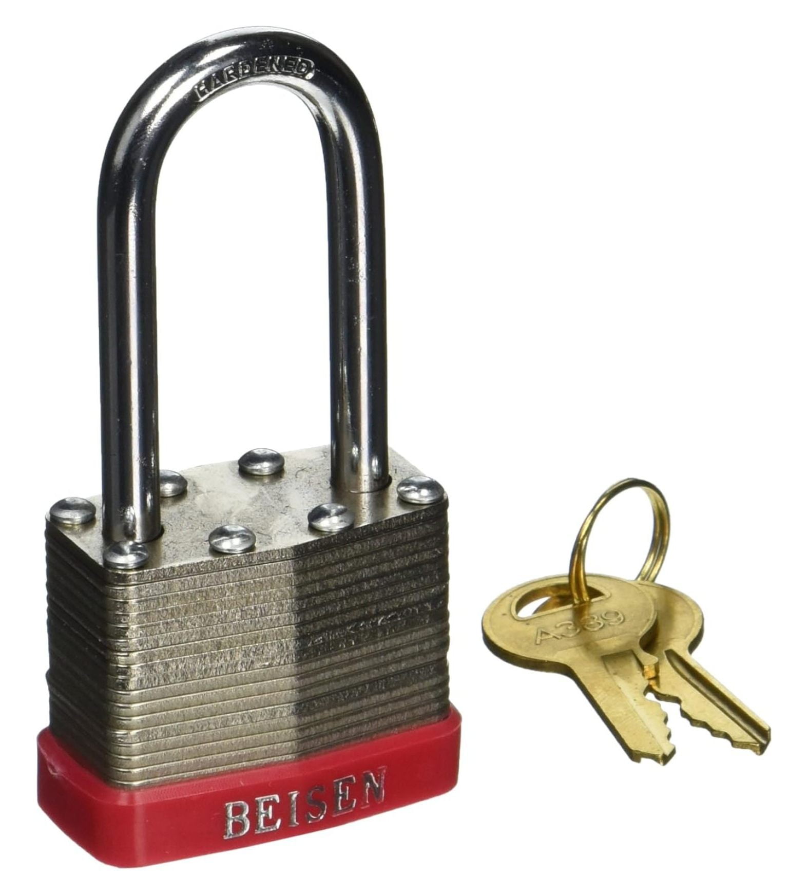 (TM) Padlock Box of 12!!! Long Shackle (1 7/8") Laminated Steel Keyed ...