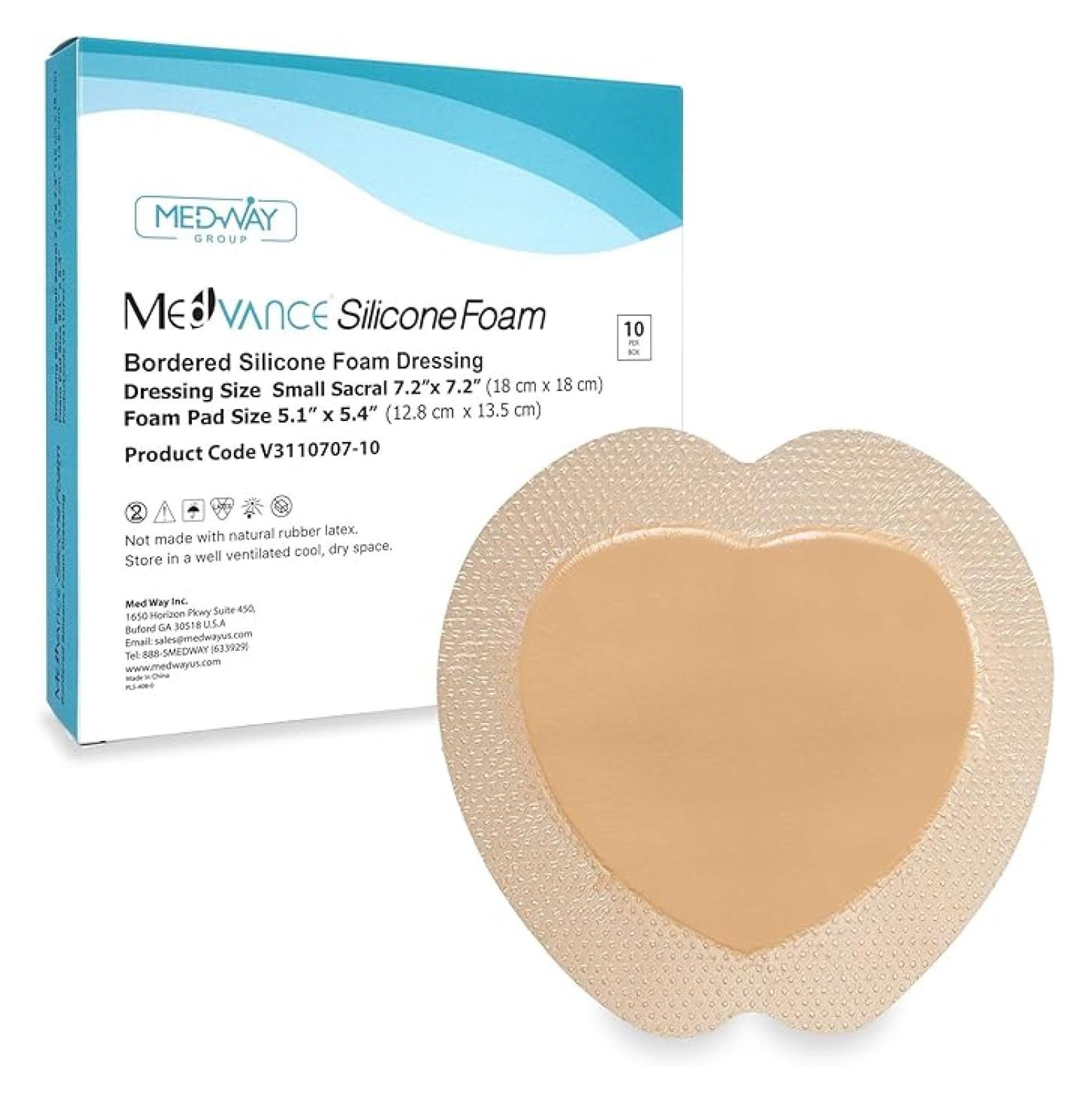 TM Silicone - Sacral Bordered Silicone Adhesive Foam Wound Dressing ...