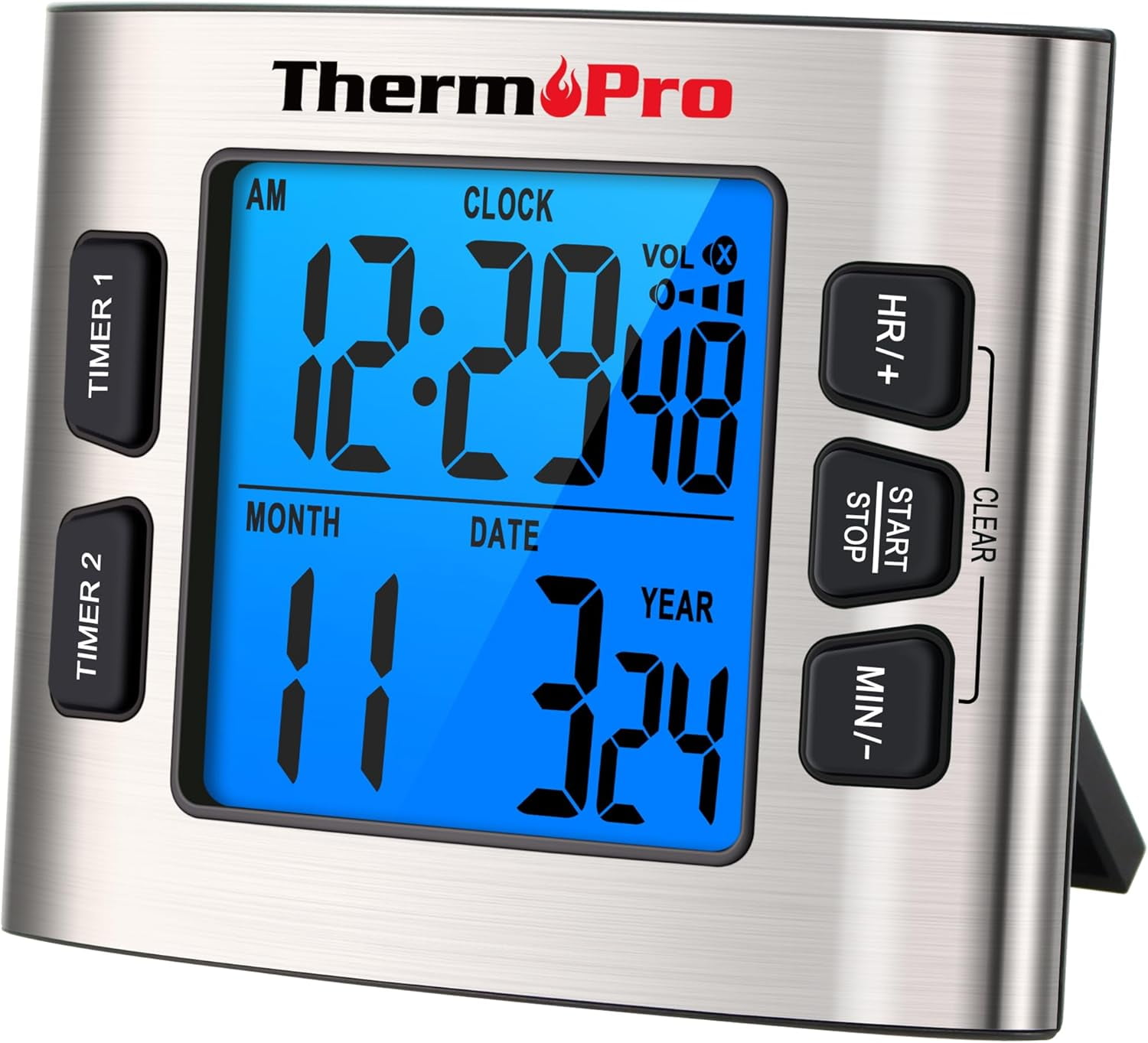 TM02 24 Hours Digital Timer with Dual Kitchen Timers for Cooking, Stop ...