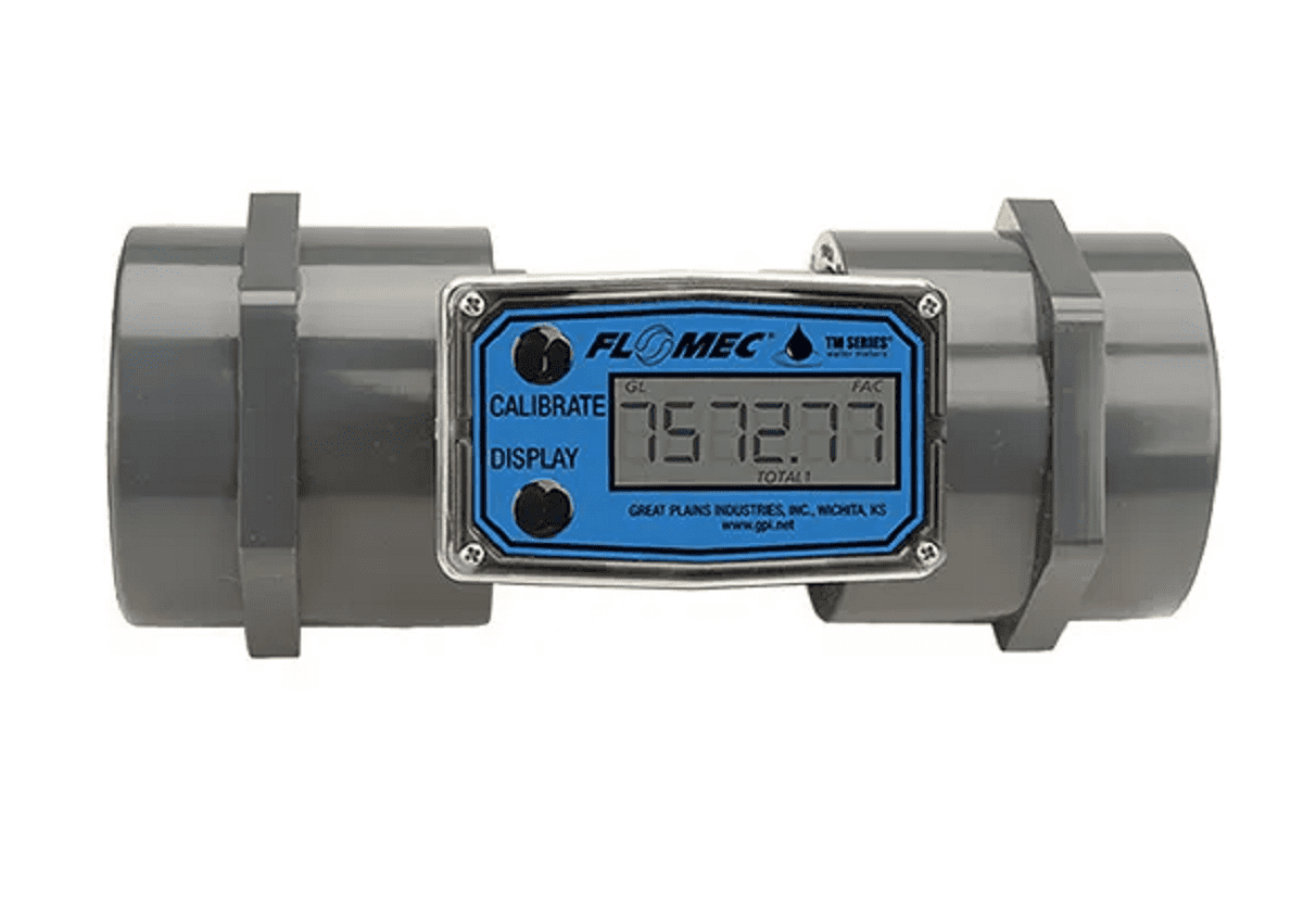TM20NQ9GMB FLOMEC 2" NPT PVC Flow Meter, 20-200 GPM (76-760 LPM ...