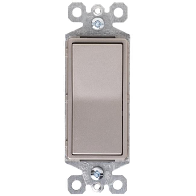 TM873NICC10 15A Grounded 3 Way Premium Decorator Switch, Nickel Finish ...