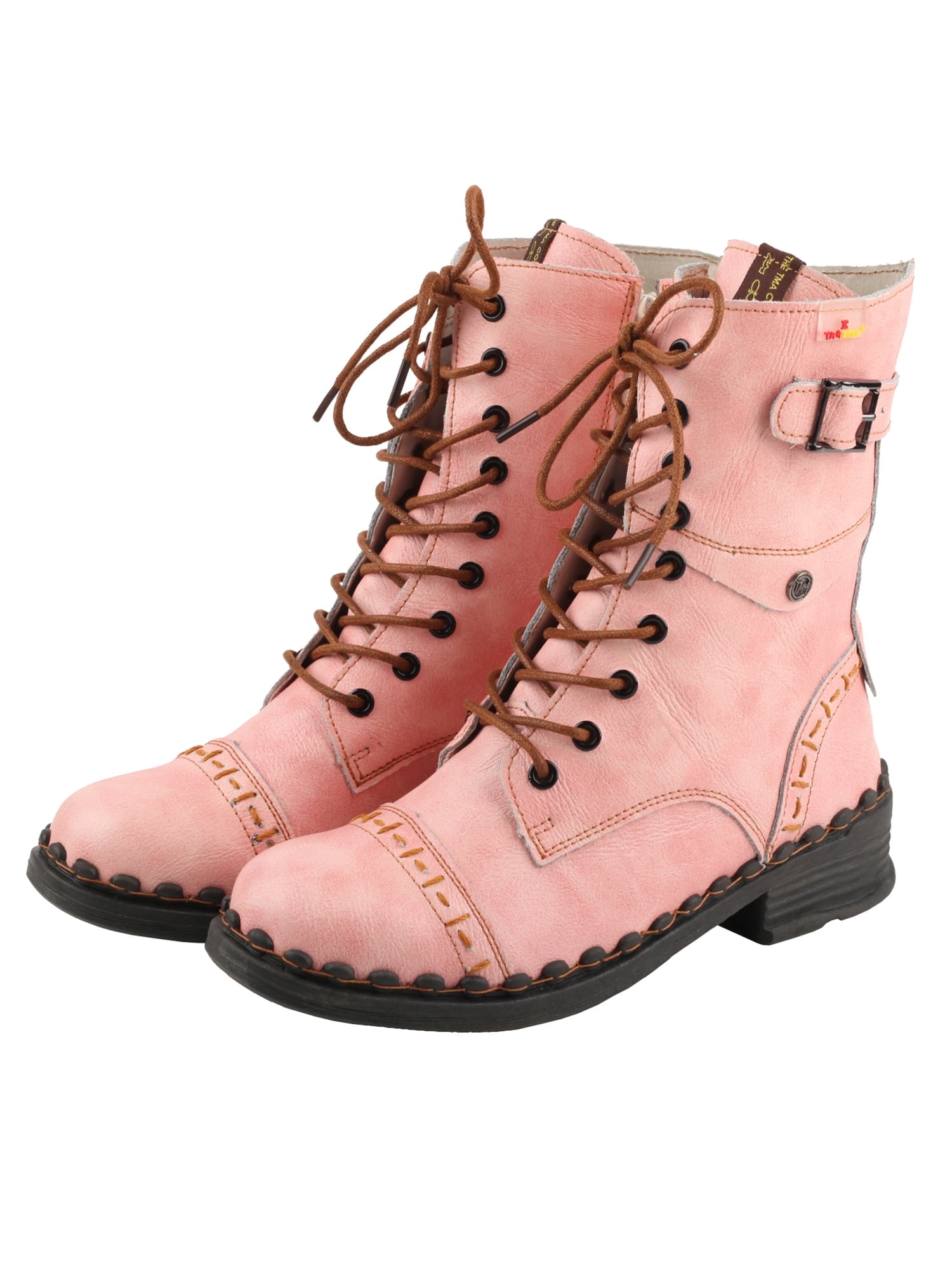 TMA EYES Classic Retro - element Buckled Laced Boots - Walmart.com