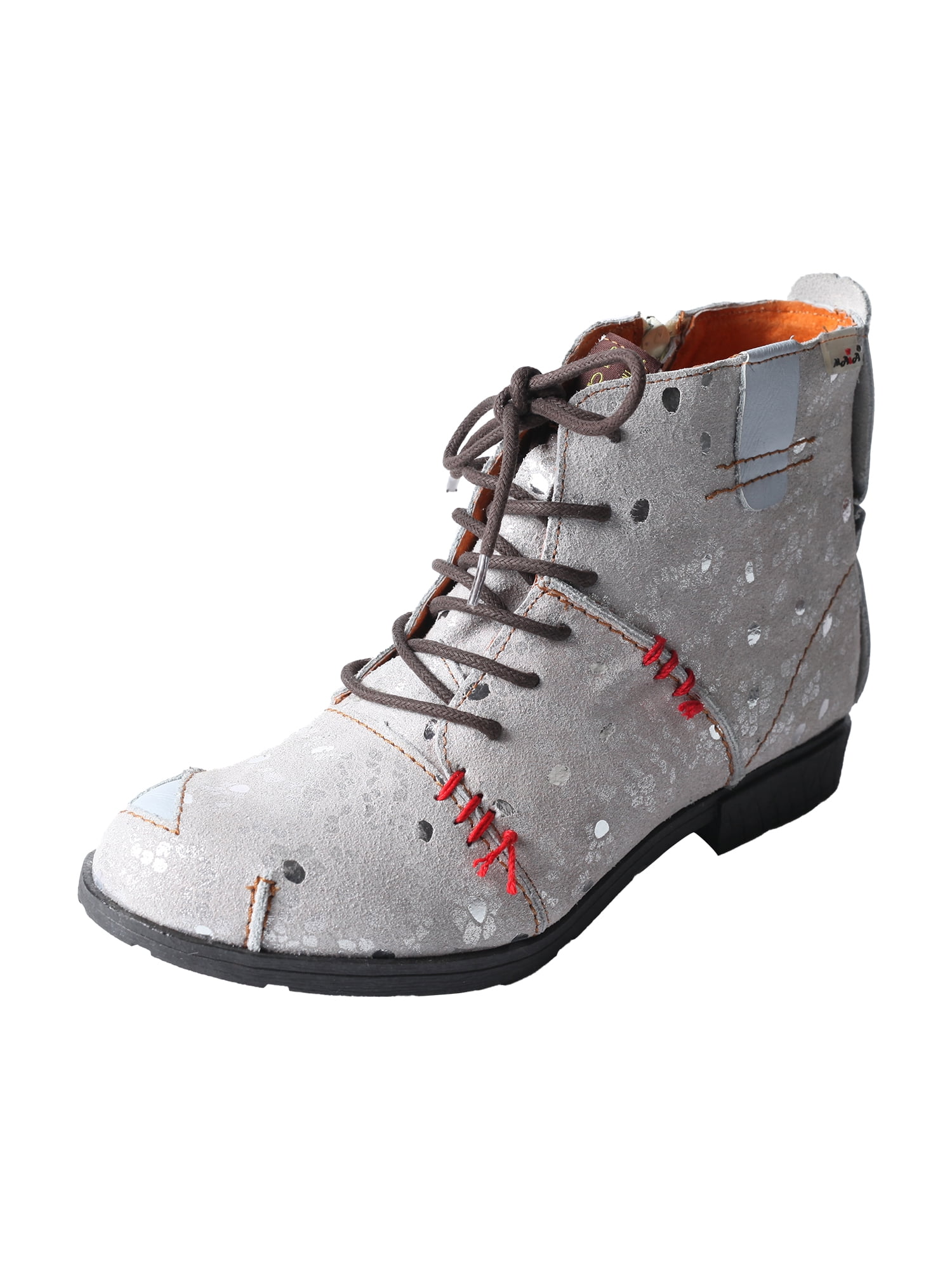 TMA EYES Hand-Stitched Floral-Print Leather Women's Boots - Walmart.com