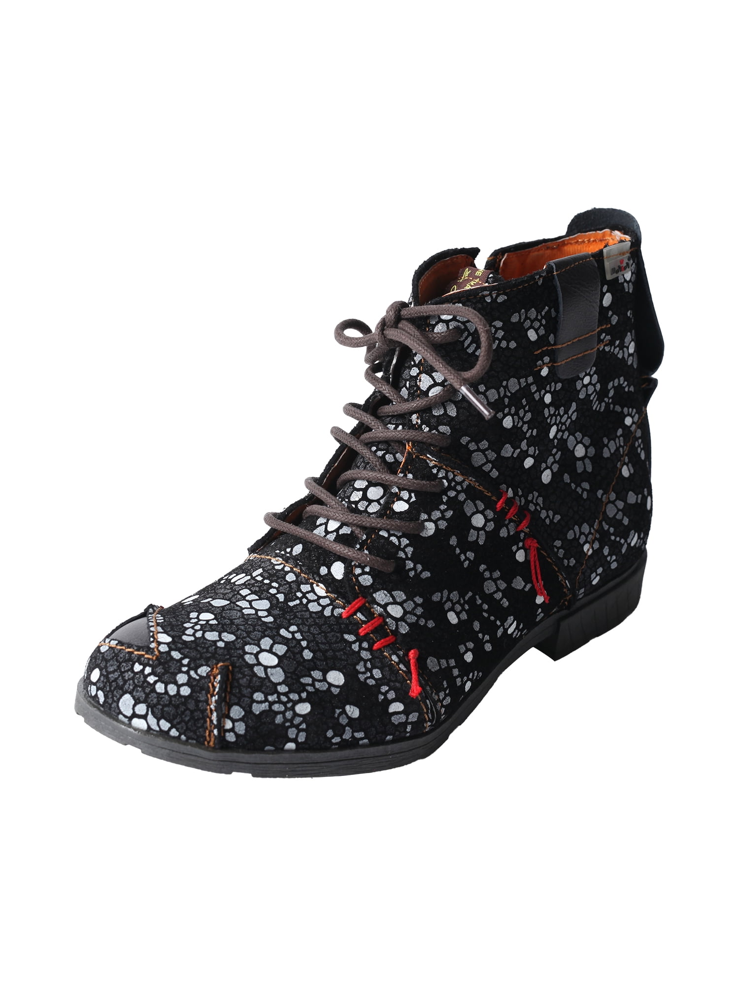 TMA EYES Hand-Stitched Floral-Print Leather Women's Boots - Walmart.com