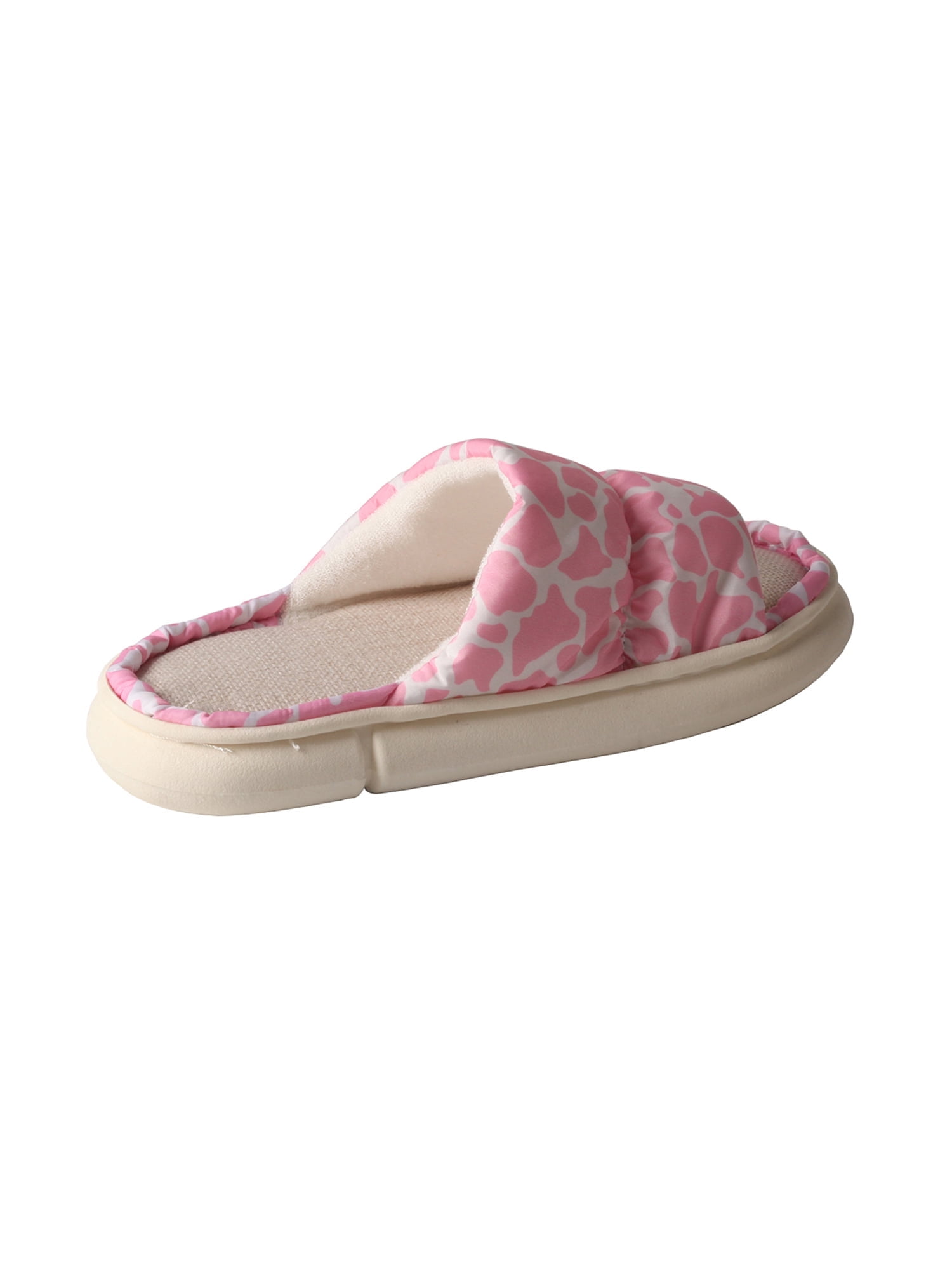 TMA EYES Multicolor Printed All-Season Women's Linen Slippers ...