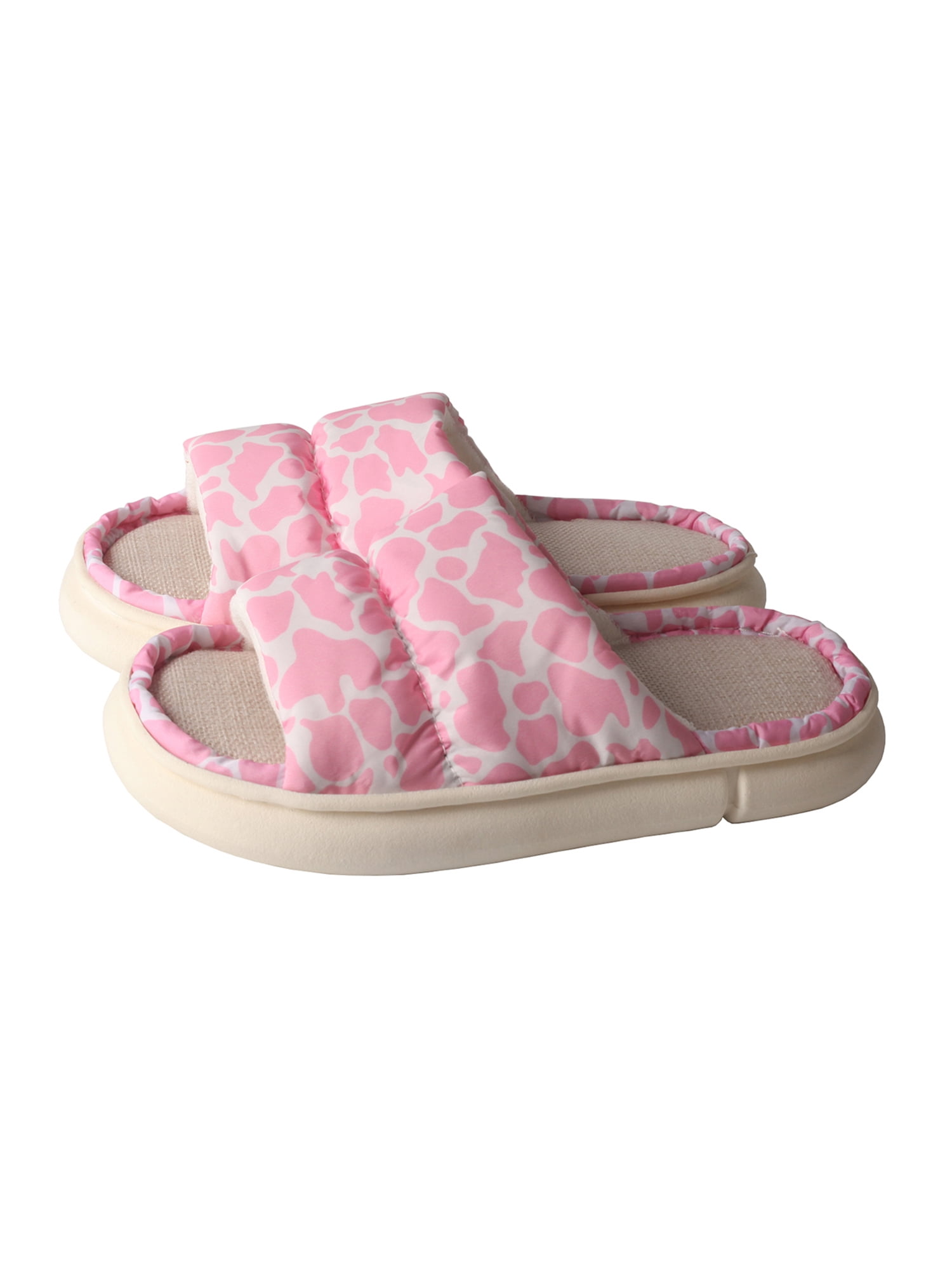 TMA EYES Multicolor Printed All-Season Women's Linen Slippers ...
