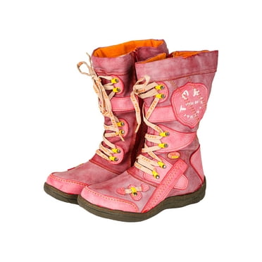 TMA EYES Polka Dot Leather Women Boots with Moccasin Hand Stitching ...