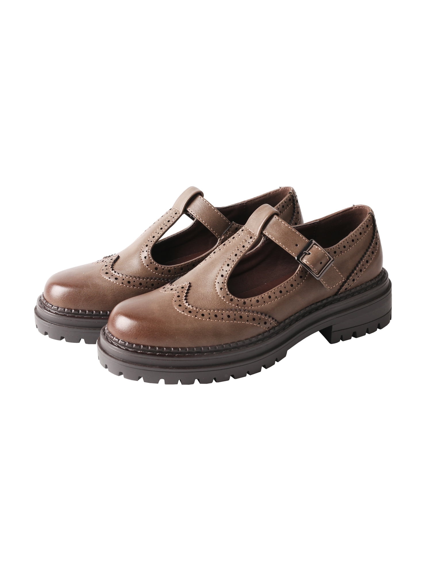 TMA EYES T line Mary Jane shoes thick sole fashion all-in-one Fu Gu ...