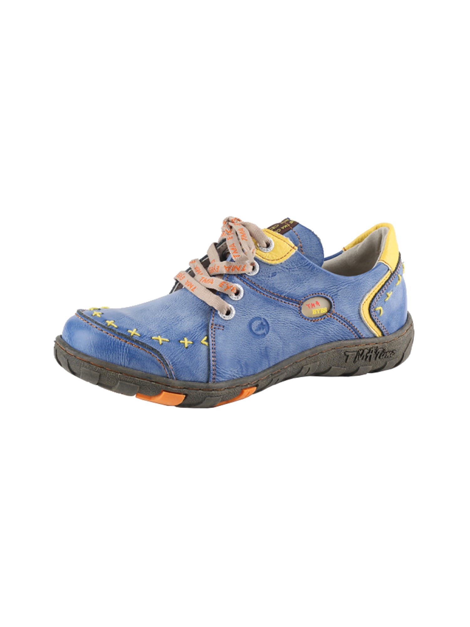 TMA EYES Women's Handcrafted Vintage Rubbable Leather Casual Sneaker ...