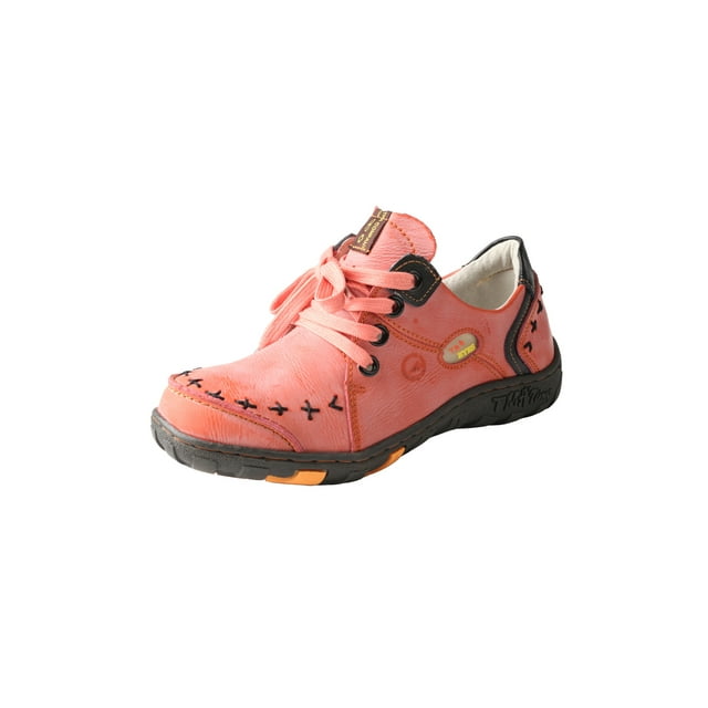 TMA EYES Women's Handcrafted Vintage Rubbable Leather Casual Sneaker ...