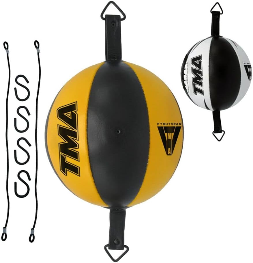 TMA Genuine Cow Hide Leather Double End Speed Ball Boxing Floor to ...