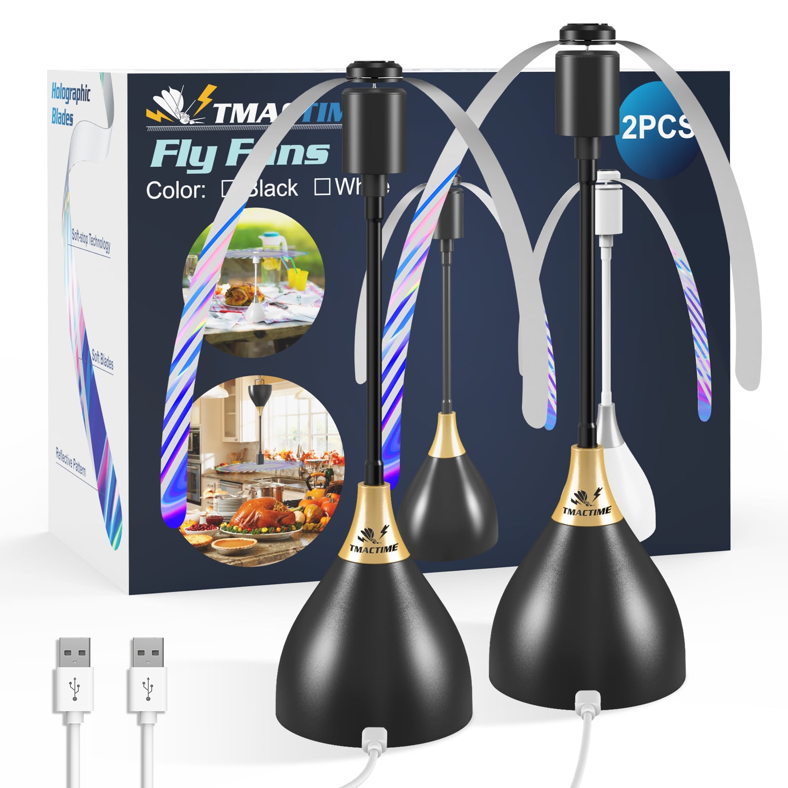 TMACTIME Portable Fly Fan for Indoor & Outdoor, Camping, Picnic, Home ...