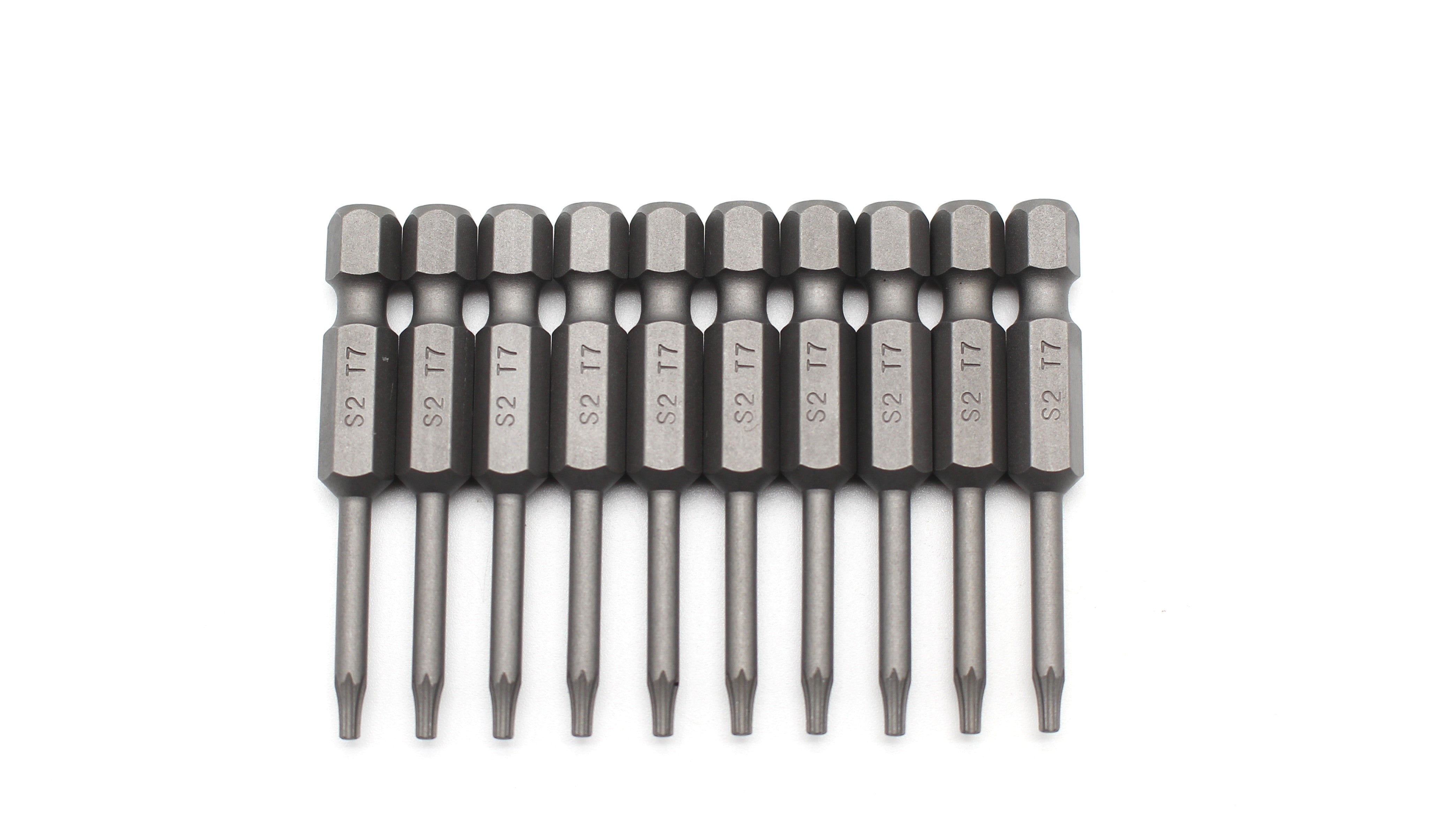 TMAX 10 Pieces T7 Torx Star Head Screwdriver Bit Set, S2 Steel 7 Point ...