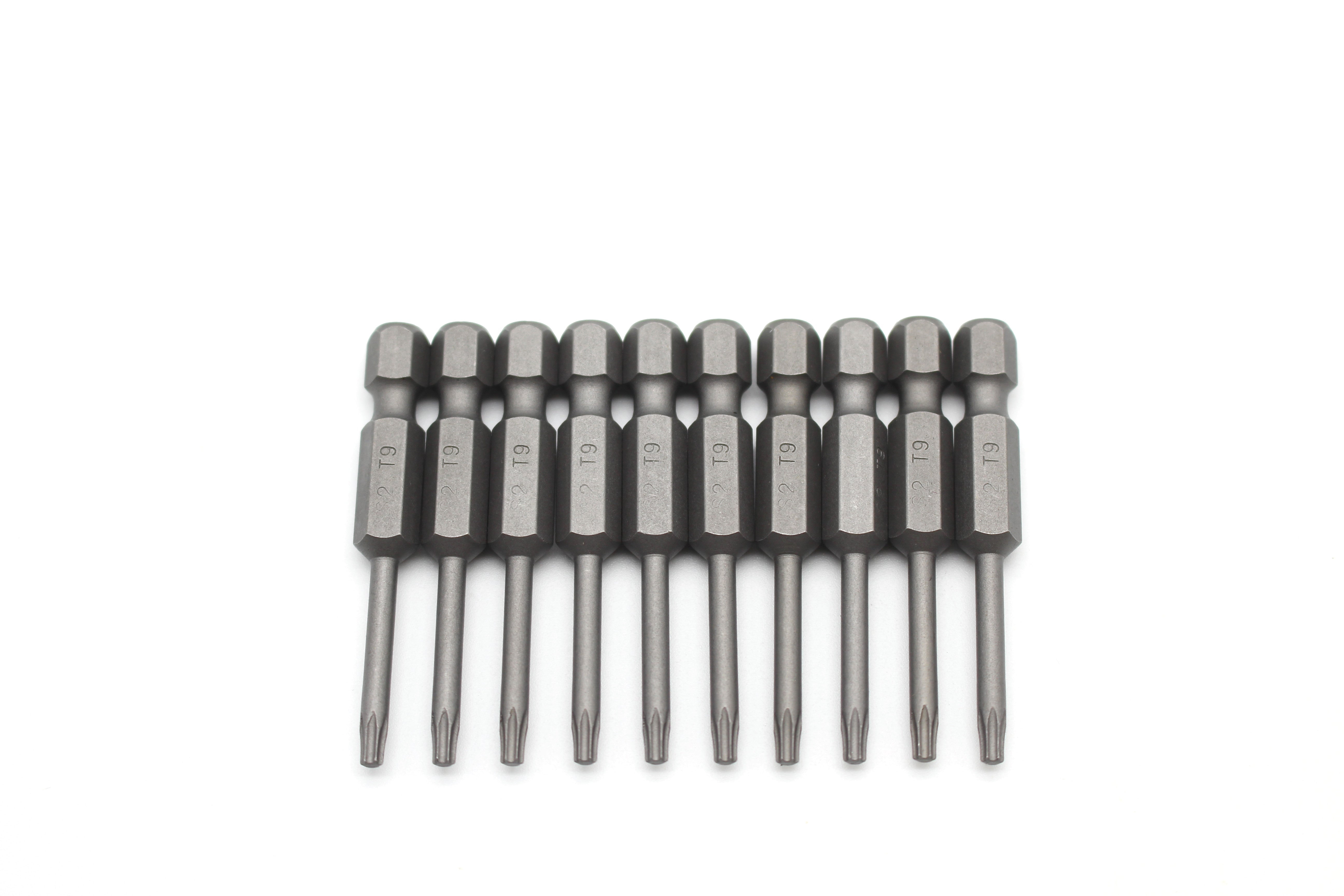 TMAX 10 Pieces T9 Torx Star Head Screwdriver Bit Set, S2 Steel 6 Point ...