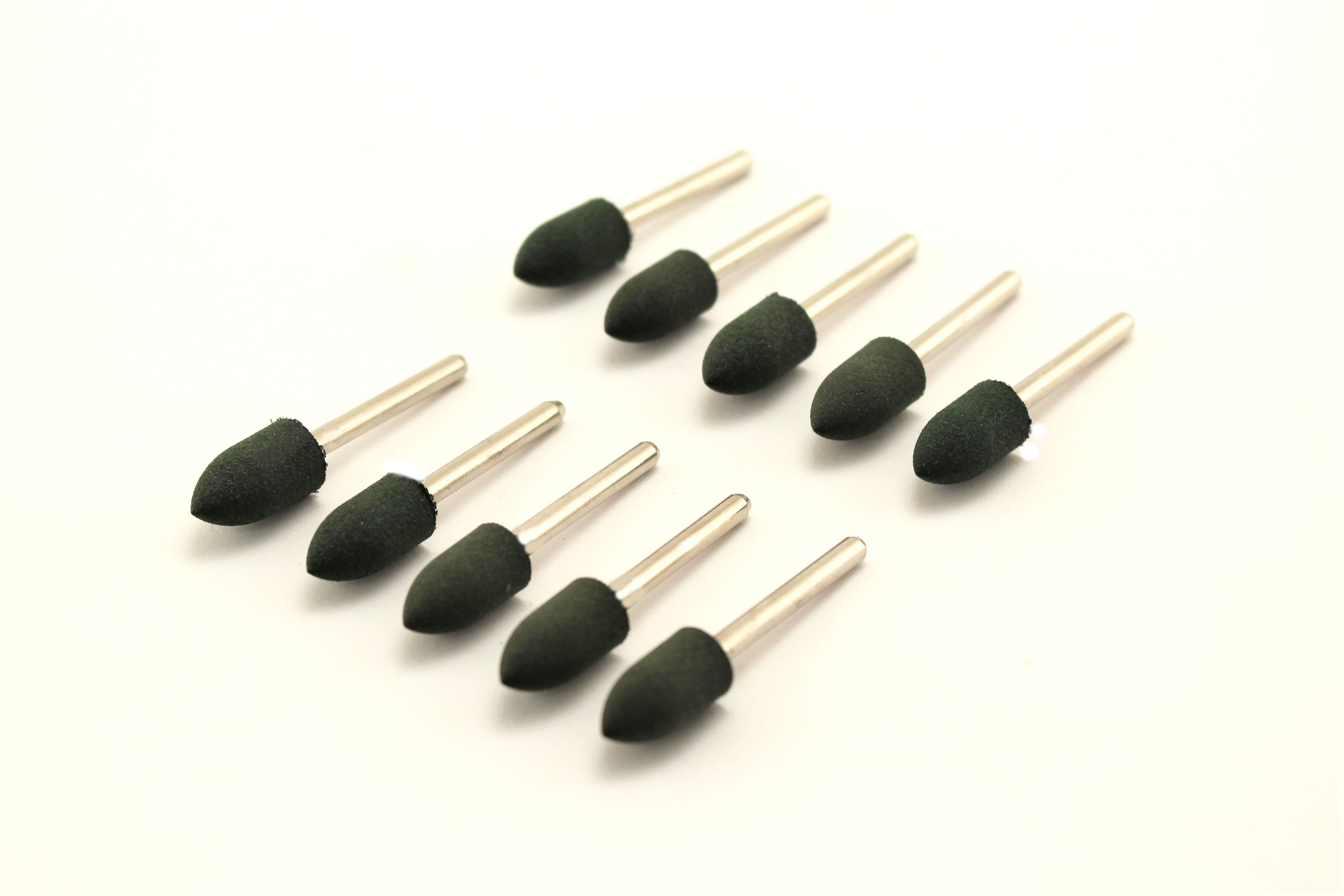 TMAX 10 pc 8 mm (5/16 Inch) Bullet Rubber Rotary Tool Polishing Burr ...