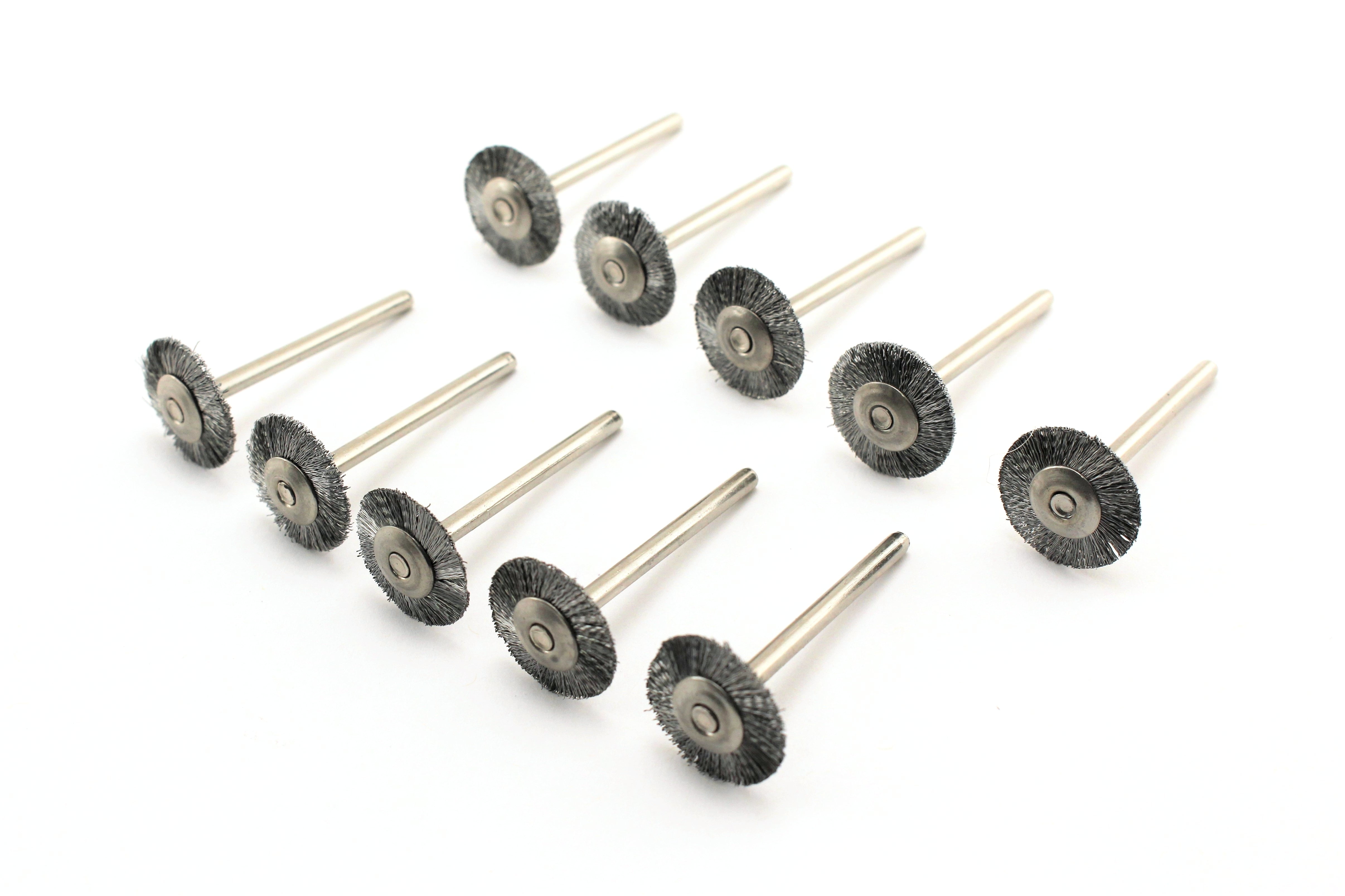 TMAX 10 pc Carbon Steel Bristle 3/4 Inch Flat Wire Brush with 1/8 Inch ...