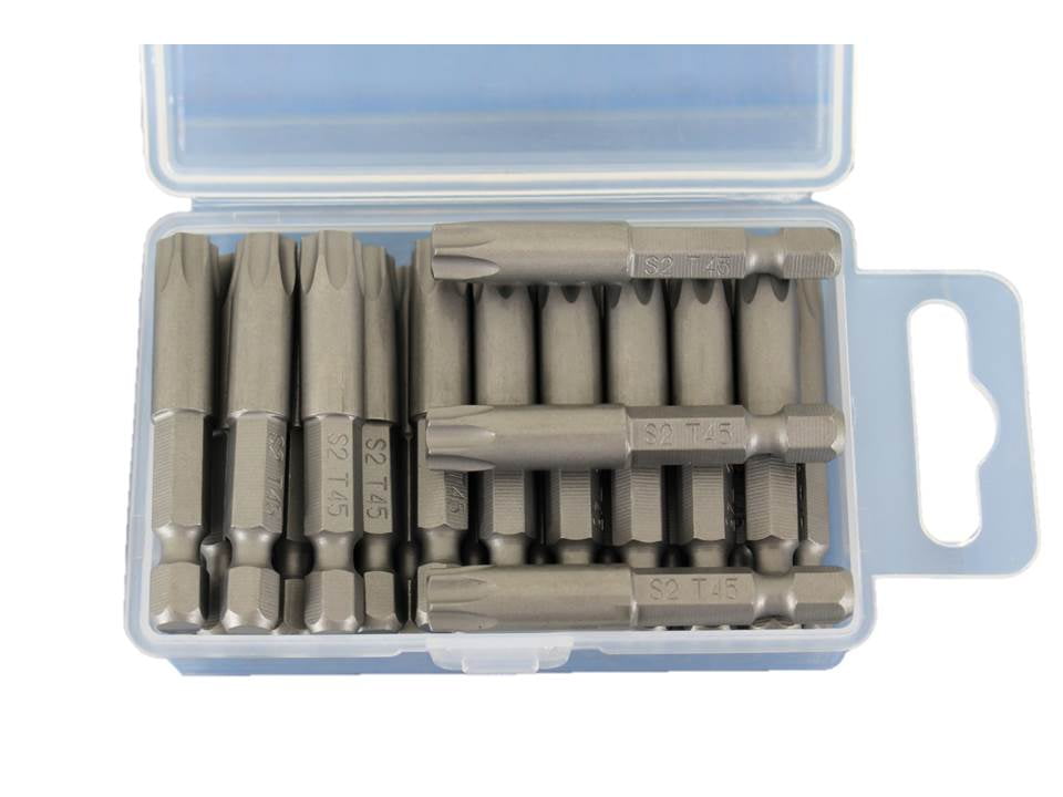 TMAX 25 Pcs T45 Torx Star Head Screwdriver Bit Set, S2 Steel 6 Point T ...