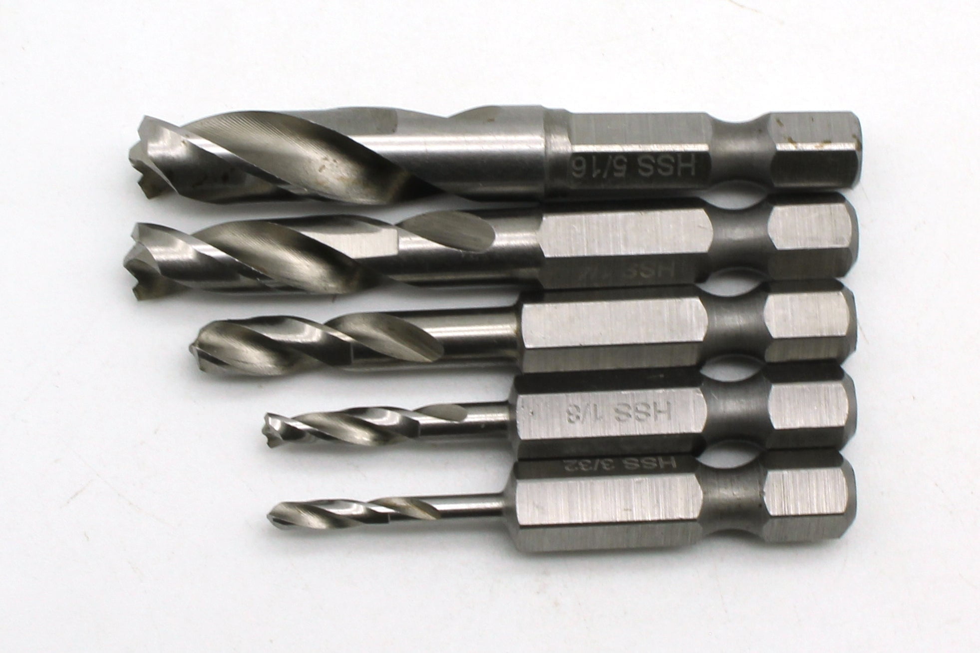 TMAX 5 pc M35 Cobalt Jobber Drill Bit Set, 1/4 Inch Hex Shank for Quick ...