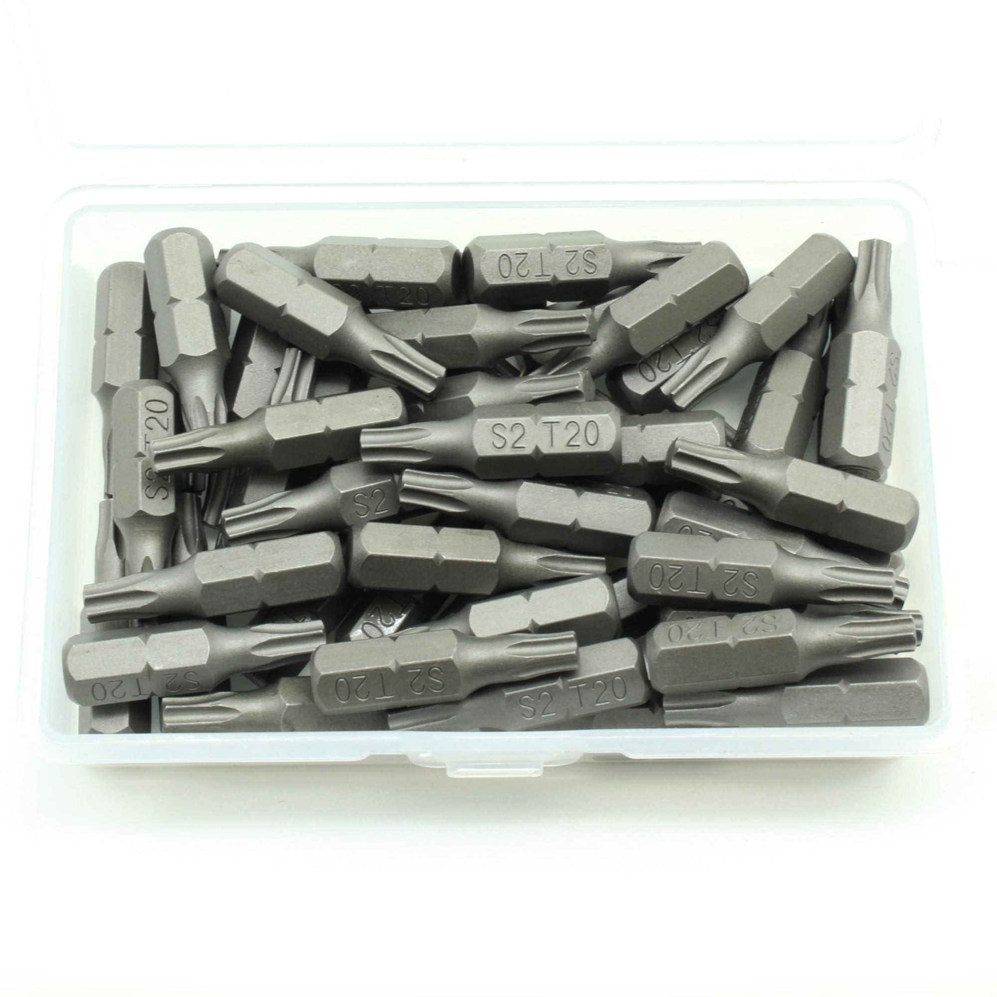 TMAX 50 pc T20 Torx Star 6 Point T-20 Impact Ready 1 Inch Long Screwdriver Insert Bits Hex Shank ...