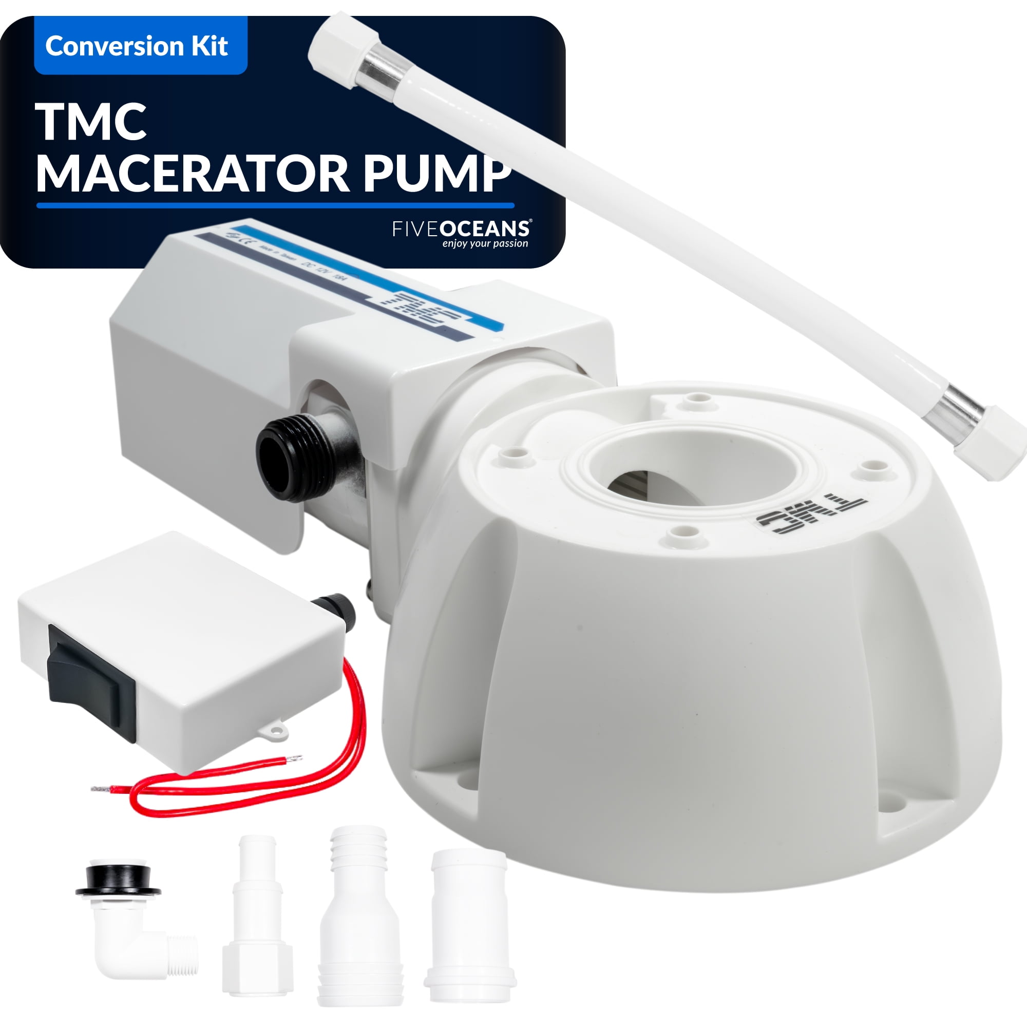TMC Electric Toilet Macerator Conversion Kit with Threaded-On Hose ...