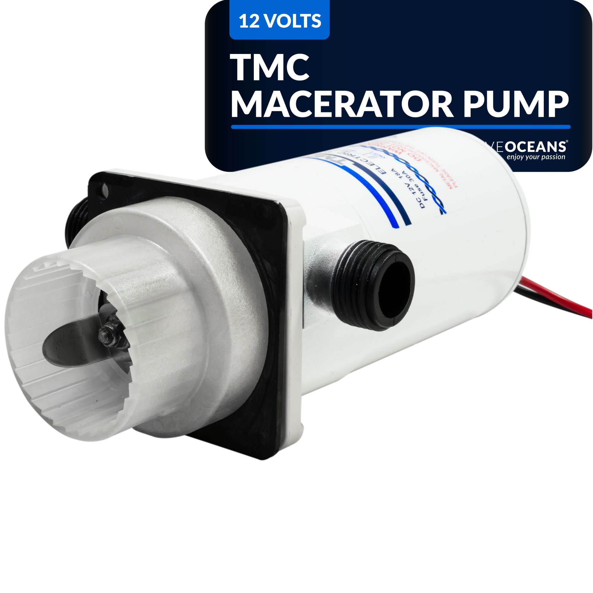 TMC Macerator Pump, Waste Pump for Electric Toiletwith Threaded-On Hose ...
