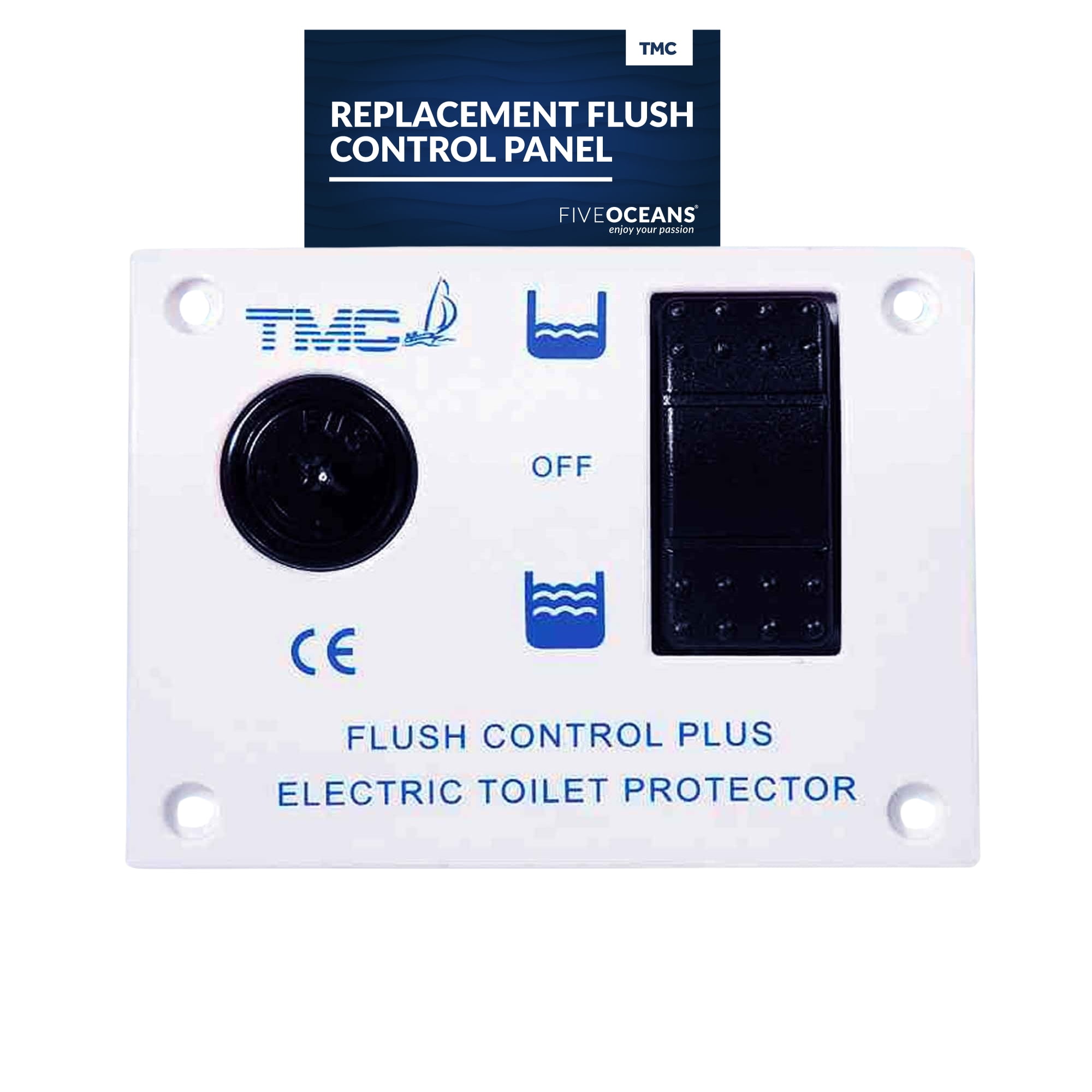 TMC Replacement Marine Electric Toilet Smart Flush Control Panel Switch ...
