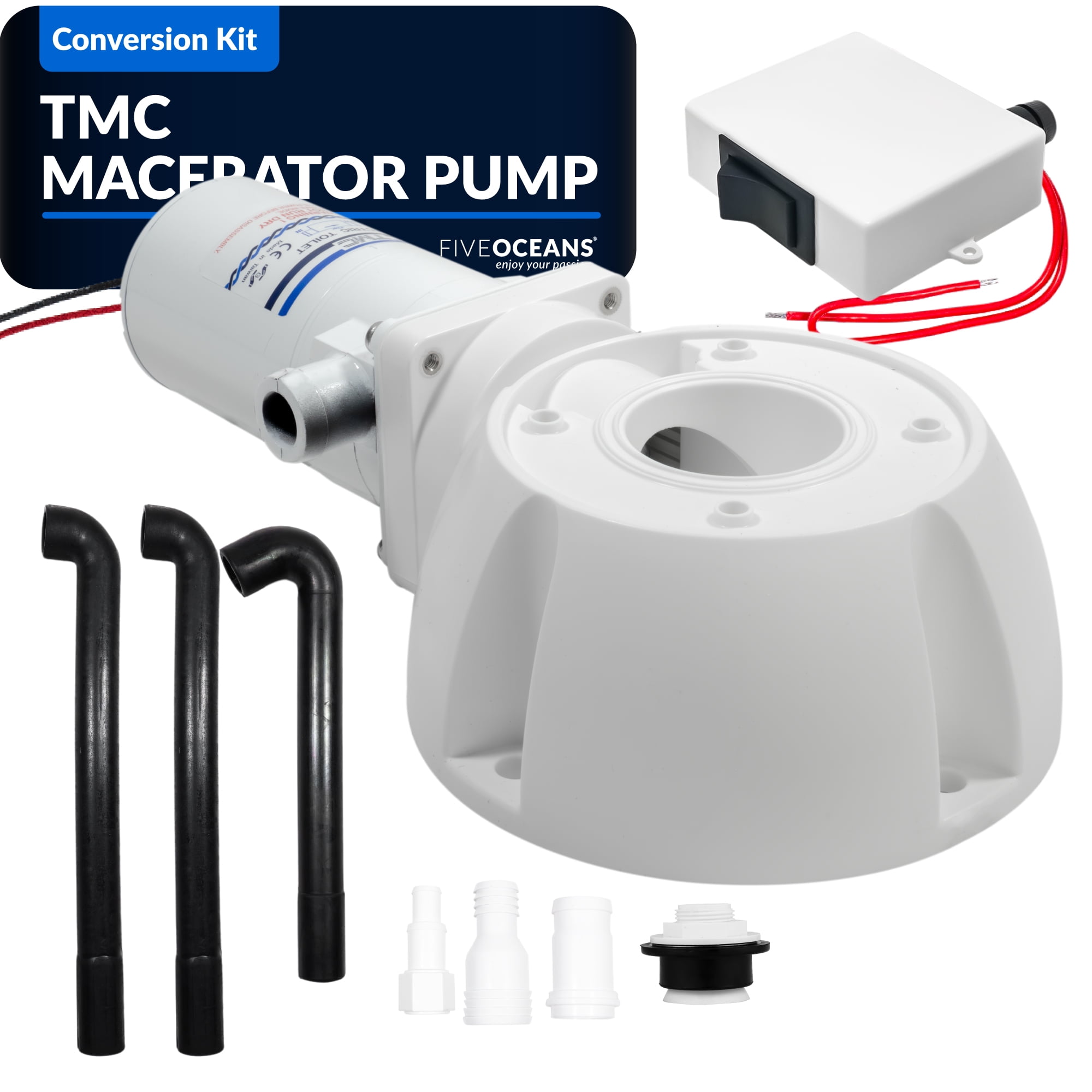TMC Skirted Design Electric Toilet Conversion Kit, Includes Macerator ...