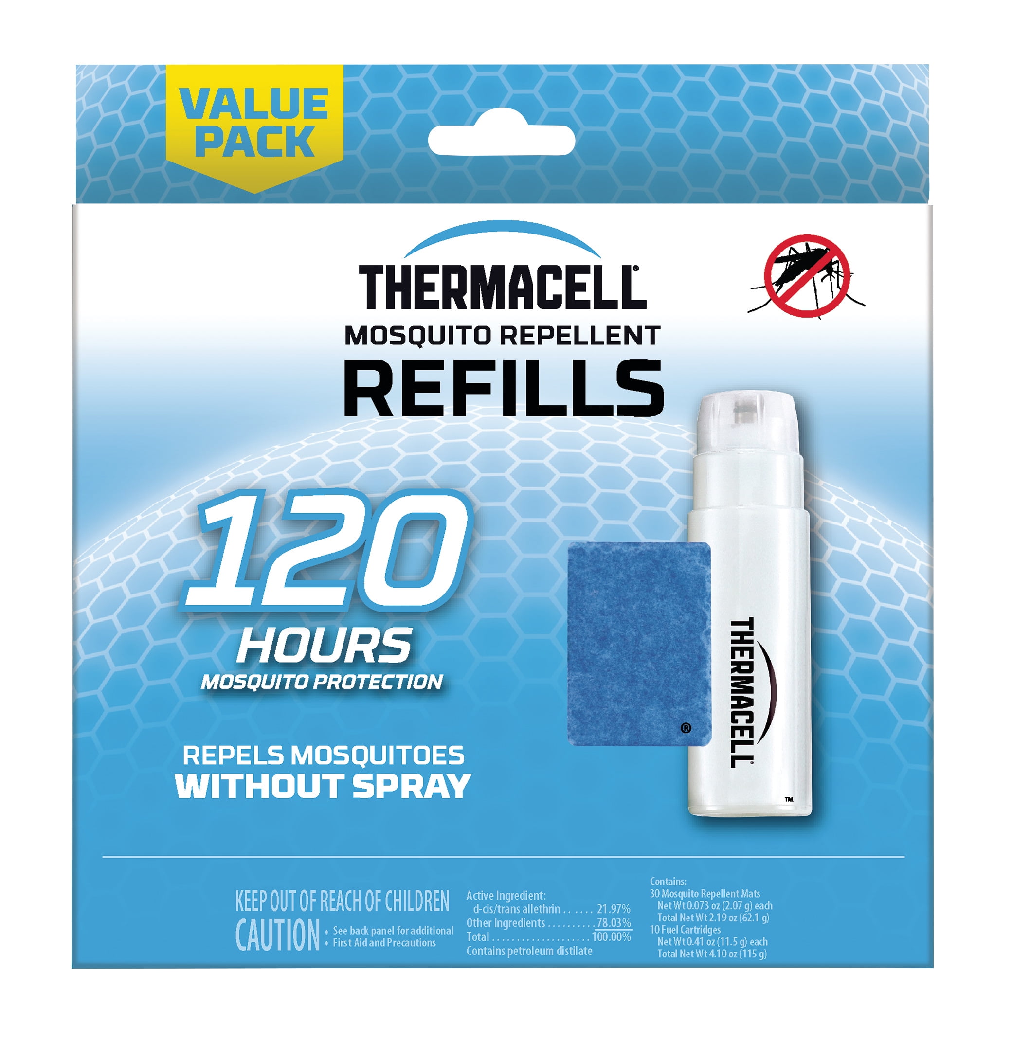 Thermacell Mosquito Repellent Refills, 120 Hours, White - Walmart.com