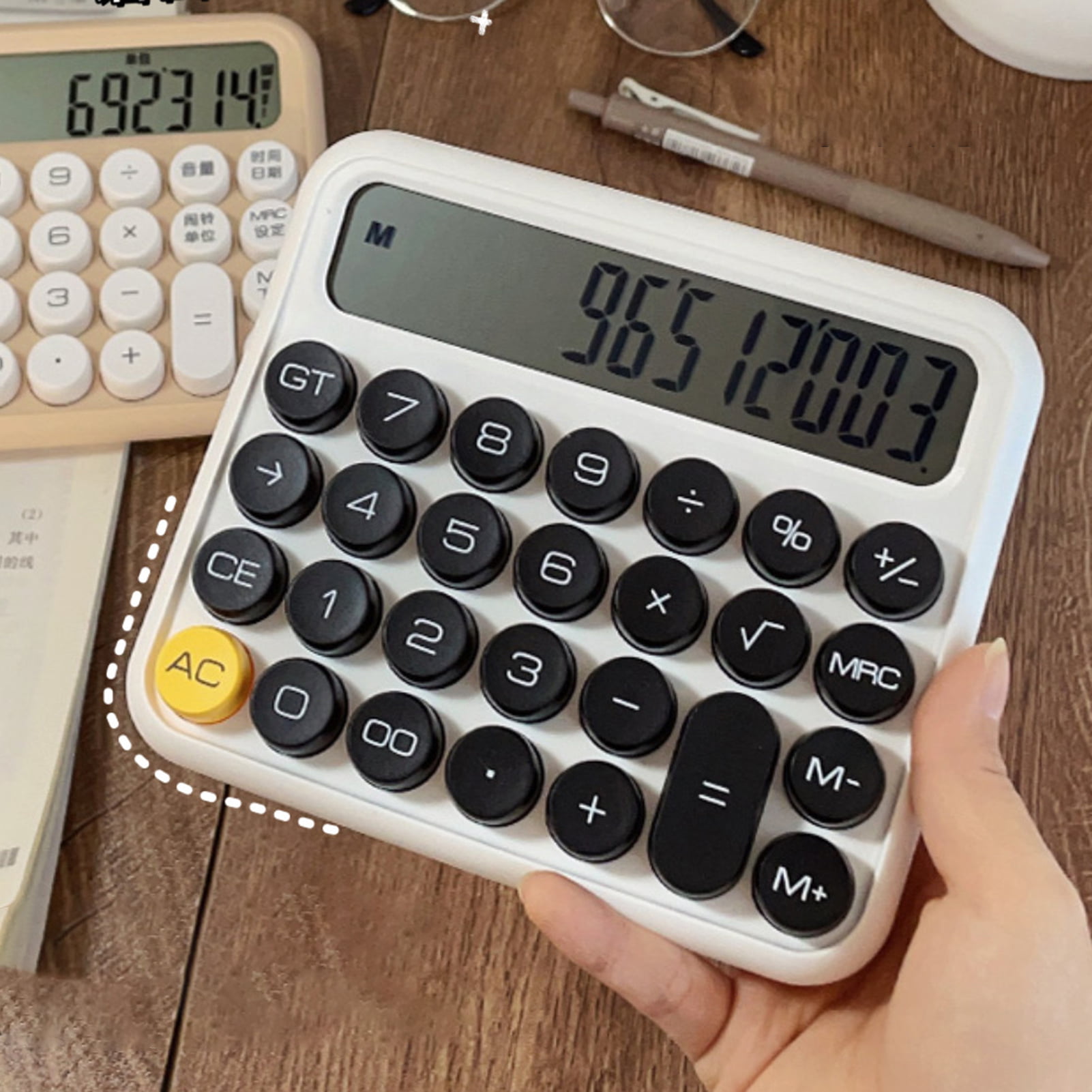 TMDZ Calculator Large LED Screen Calculator Portable Mechanical ...