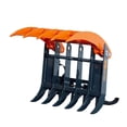TMG Industrial Mini Skid Steer Root Rake Grapple, 35" Working Width ...