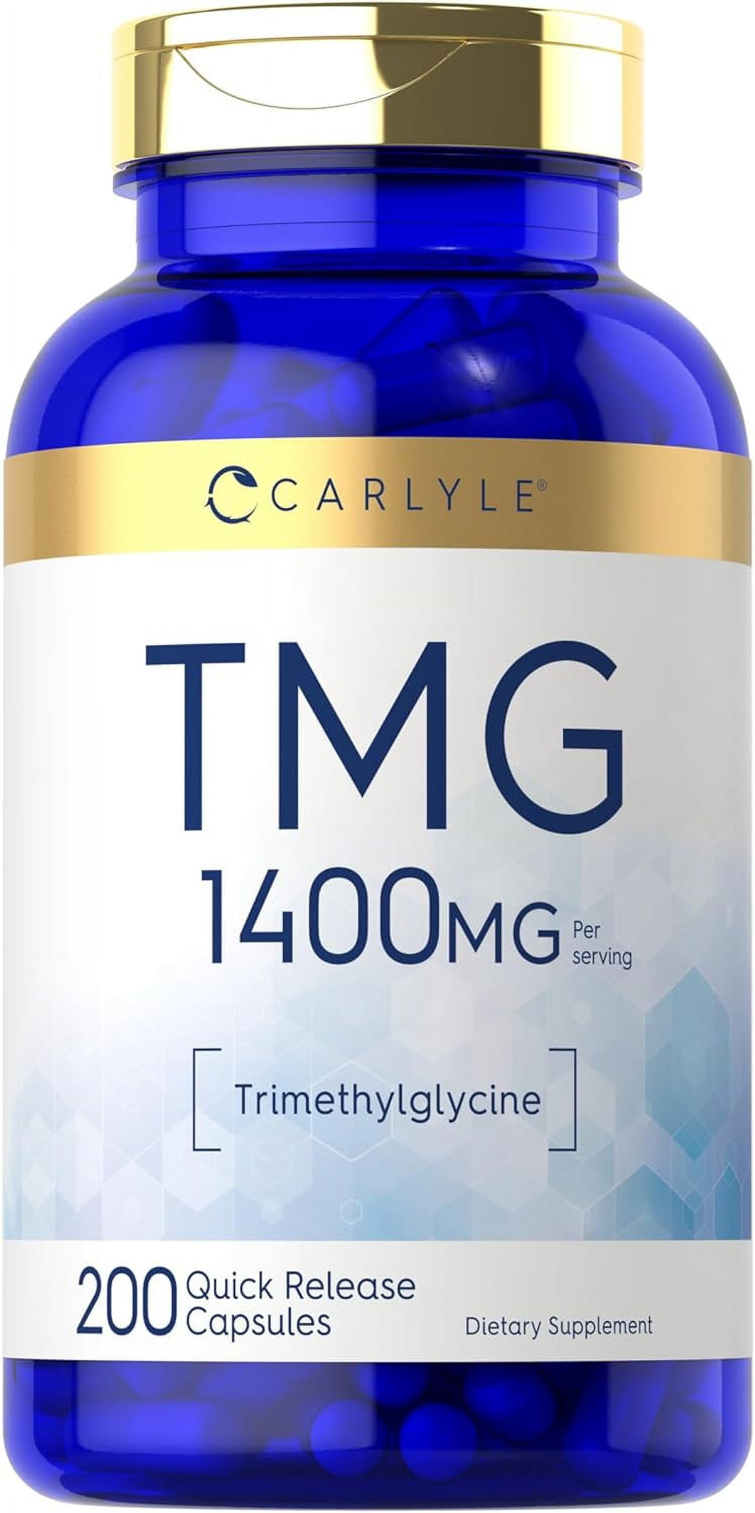 Carlyle TMG Supplement, 1400mg per Serving, 200 Quick Release Capsules ...