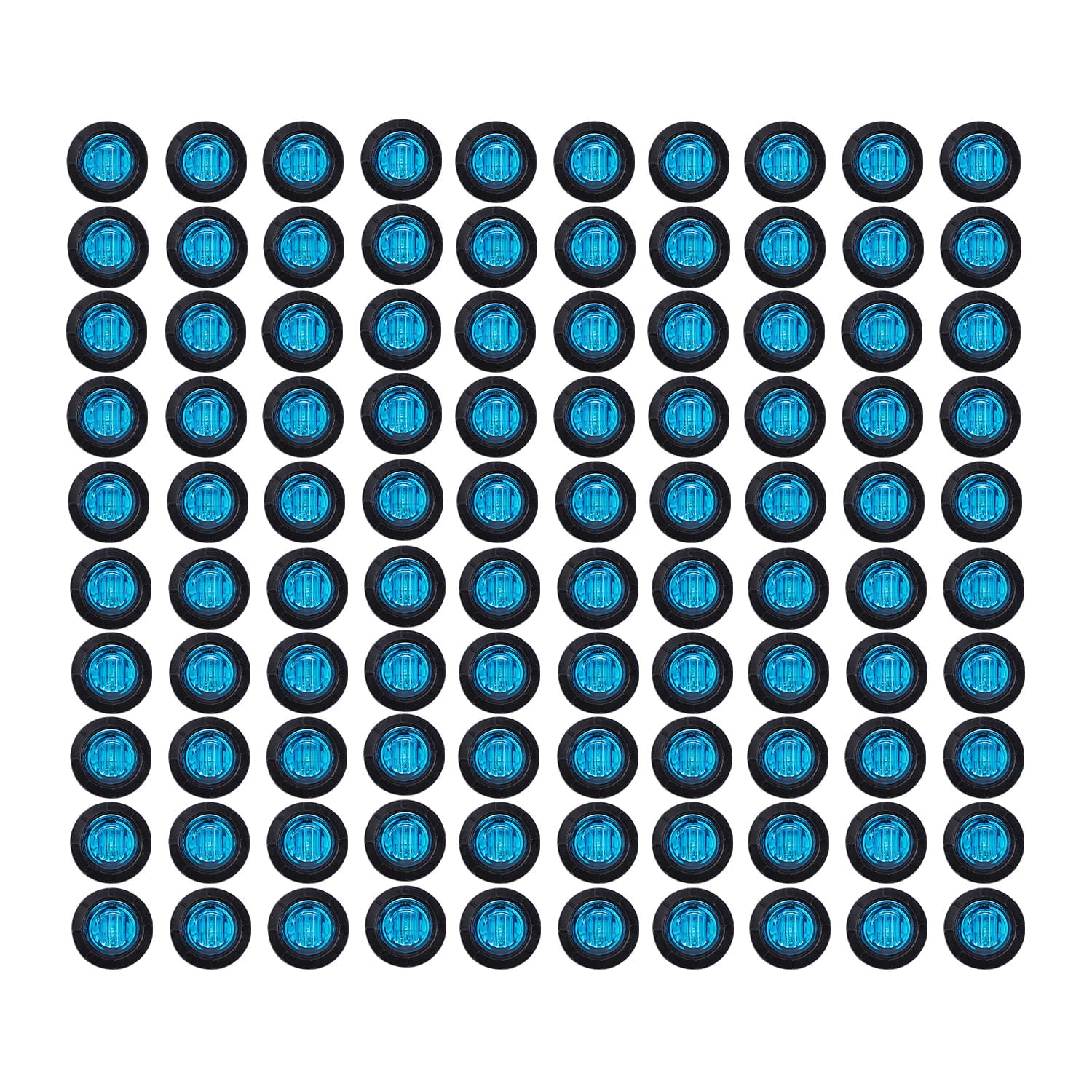 TMH 100 Pcs 3/4 CM31 Inch Round 3 LED Side Marker Indicator Lights 12V ...