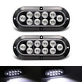 TMH 6" Oval White LED Trailer Tail H2FSDLight Surface Mount 10 LED ...