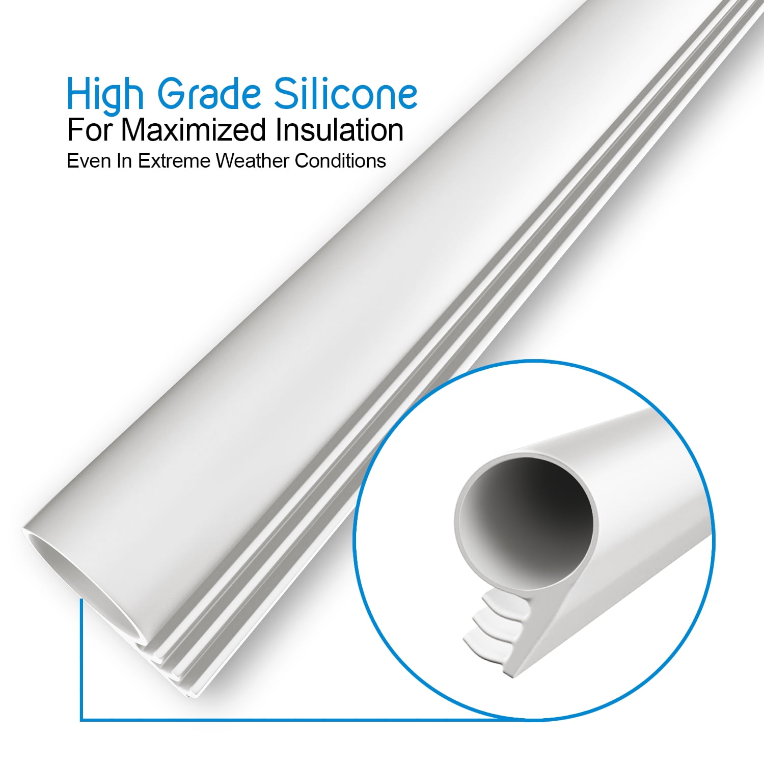 Trademark Hardware Pure Silicone Kerf Weatherstrip, Bulb Shape, White ...