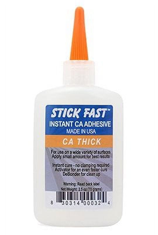 TMI Stick Fast CA Thick Cyanoacrylate Adhesive Glue, 1 oz Bottle, Clear ...