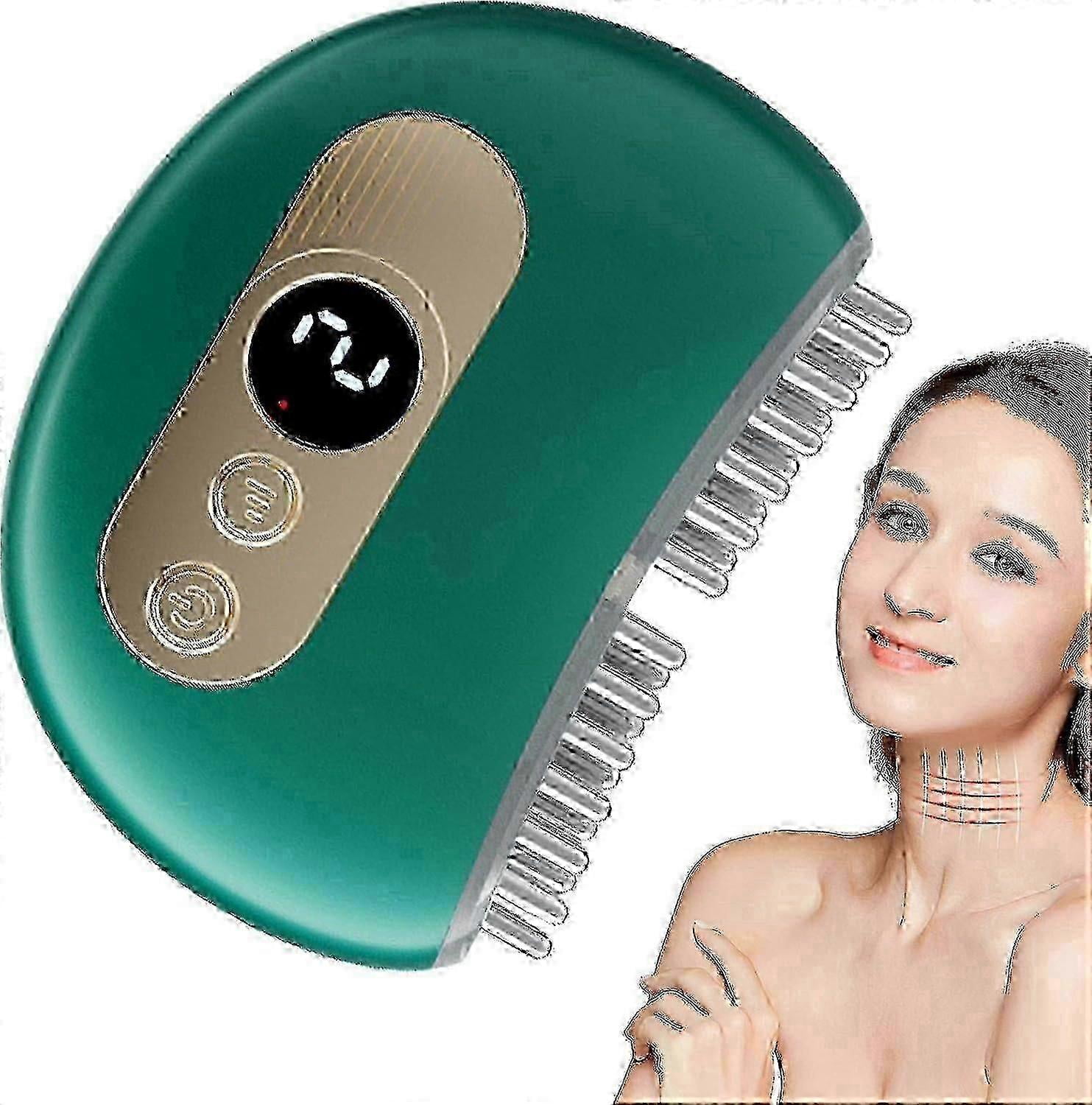 TMJ Relief Massager with Vibration & Heating - Ergonomic Multi-Needle ...