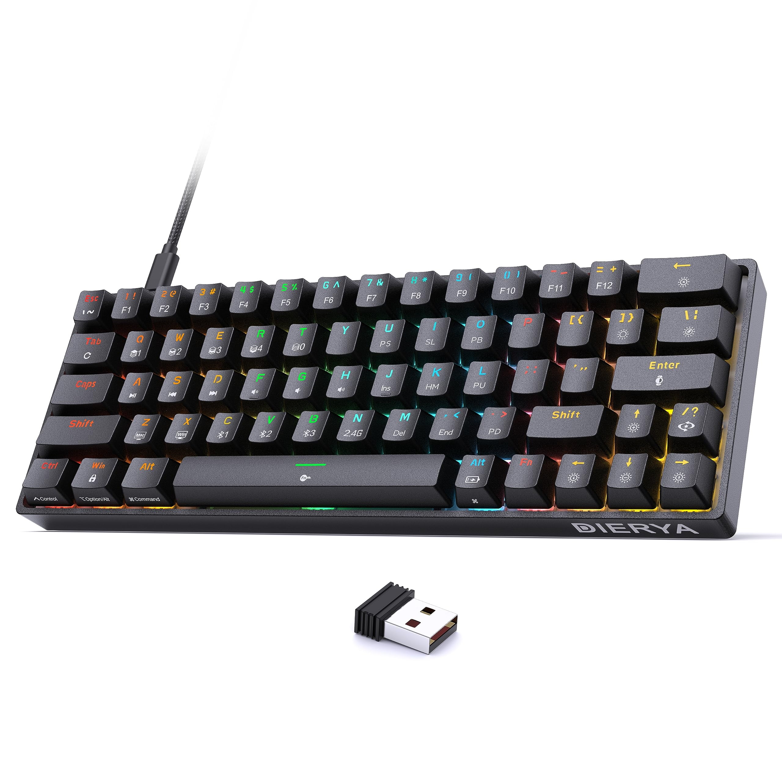 TMKB T63 Gaming Keyboard Wireless,Triple Mode BT5.0/2.4G/USB-C ...