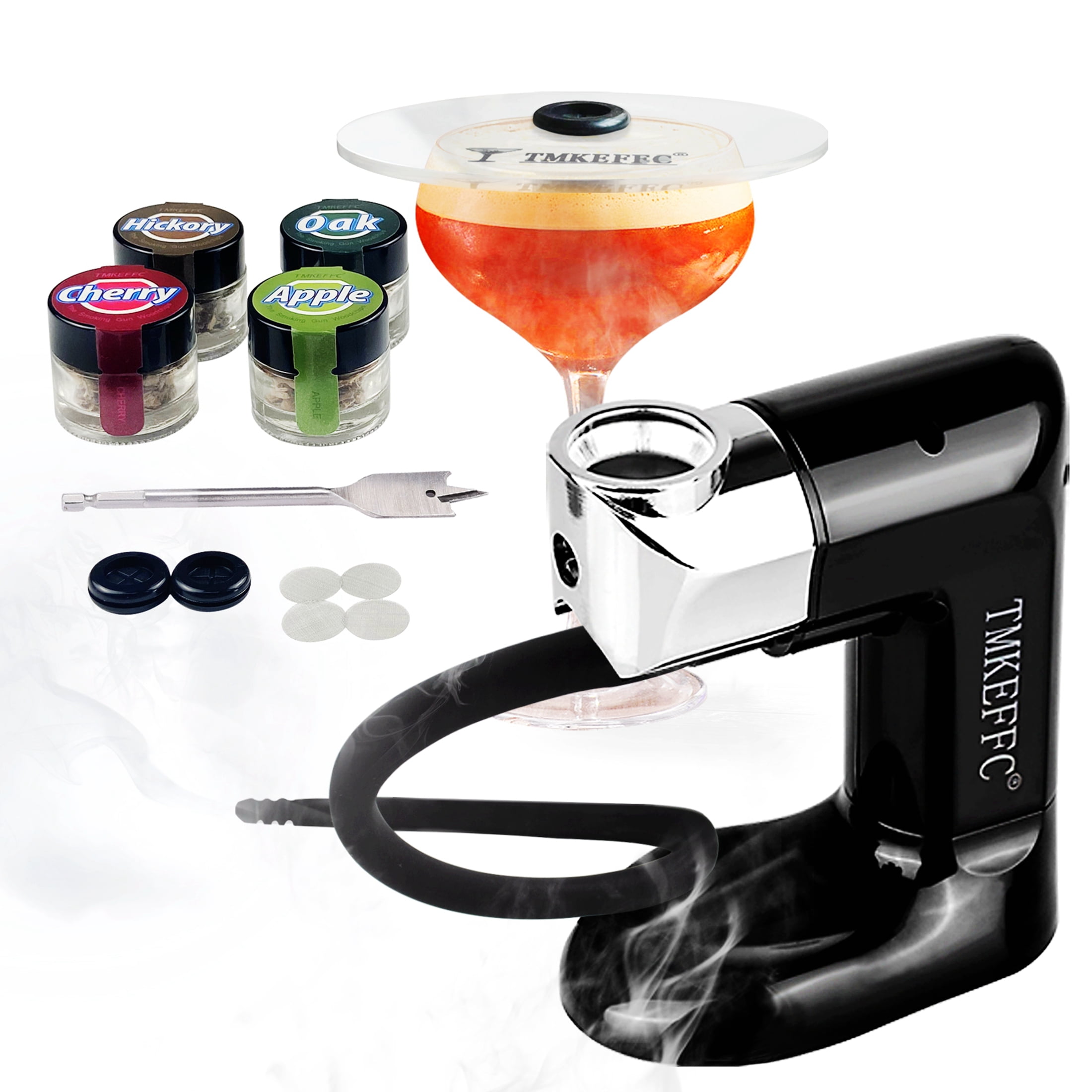 Tmkeffc Cocktails Smoker Smoking Gun Infuser Tools Starter Kit Portable Handheld Indoor Cold
